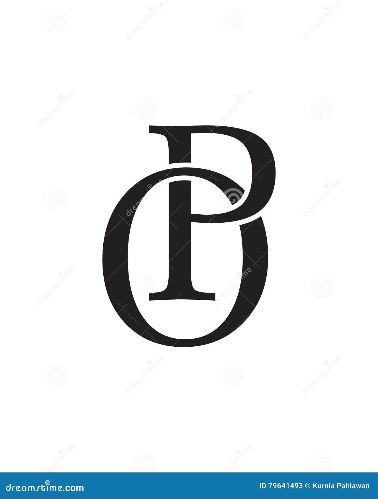 PO Initials Logo stock illustration. Illustration of simple - 79641493