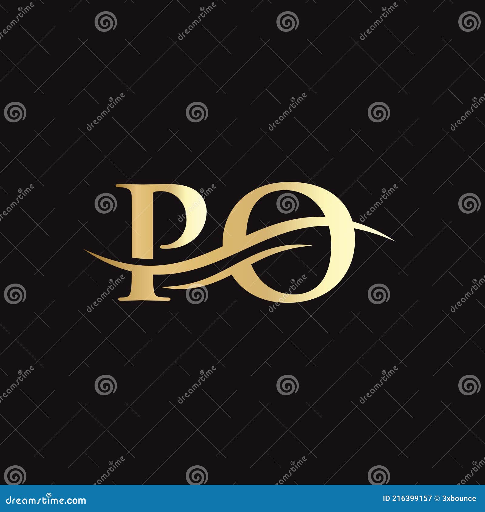 PO Letter Logo. Initial PO Letter Business Logo Design Vector Template ...
