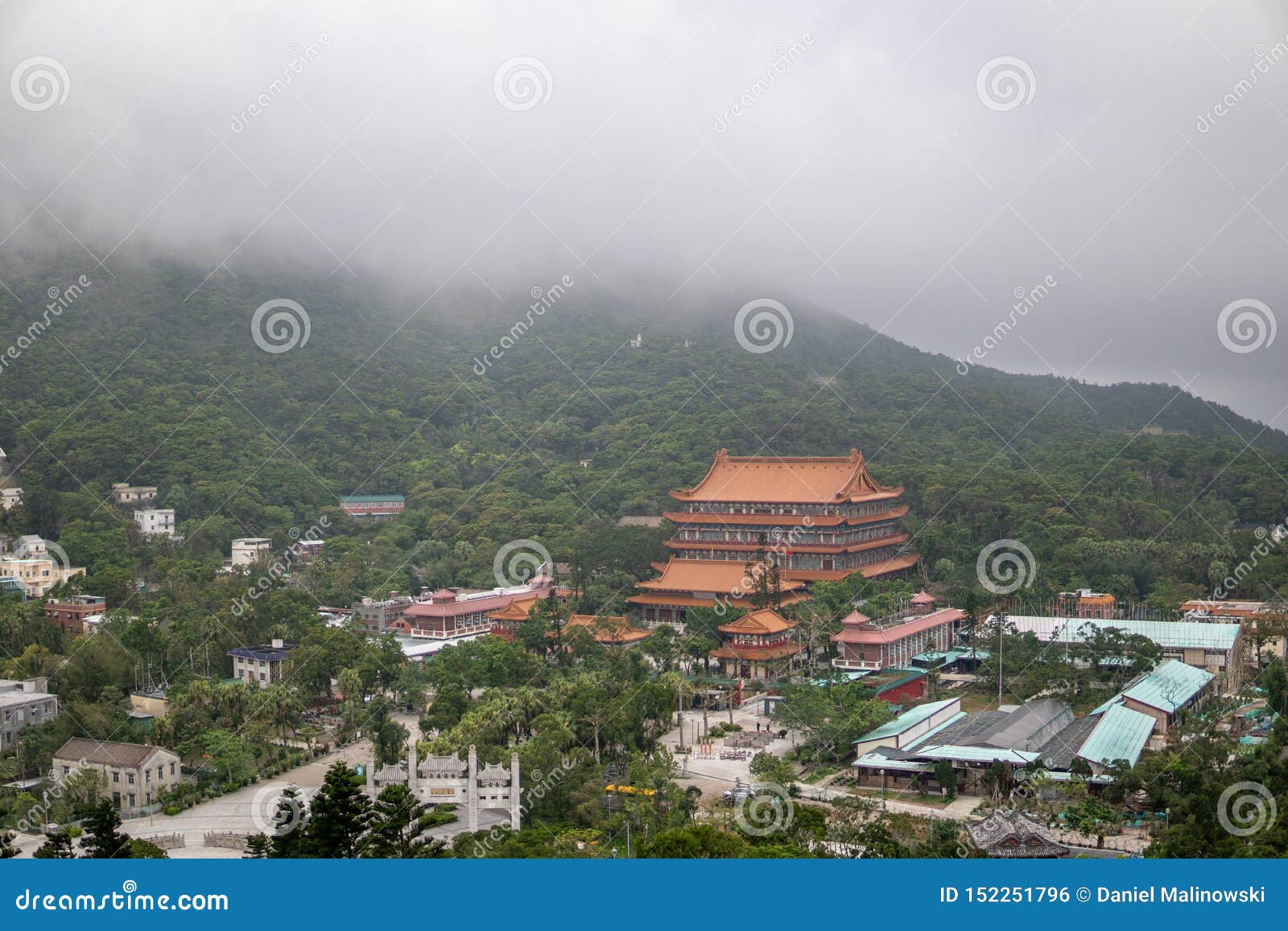 Po Lin Monastery stock photo. Image of buddhism, construction - 152251796
