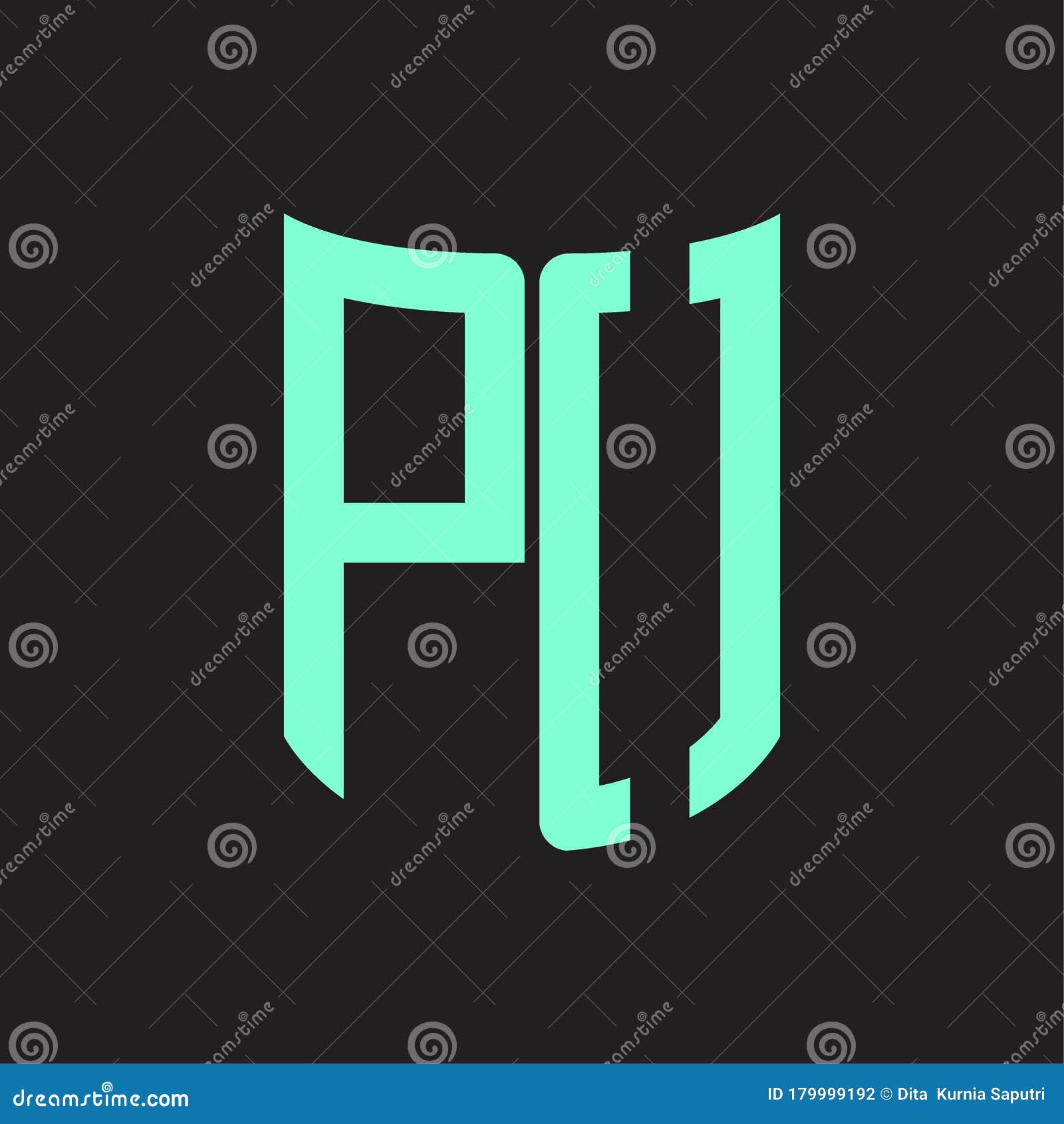 PO Logo Monogram with Ribbon Style Design Template Stock Vector ...