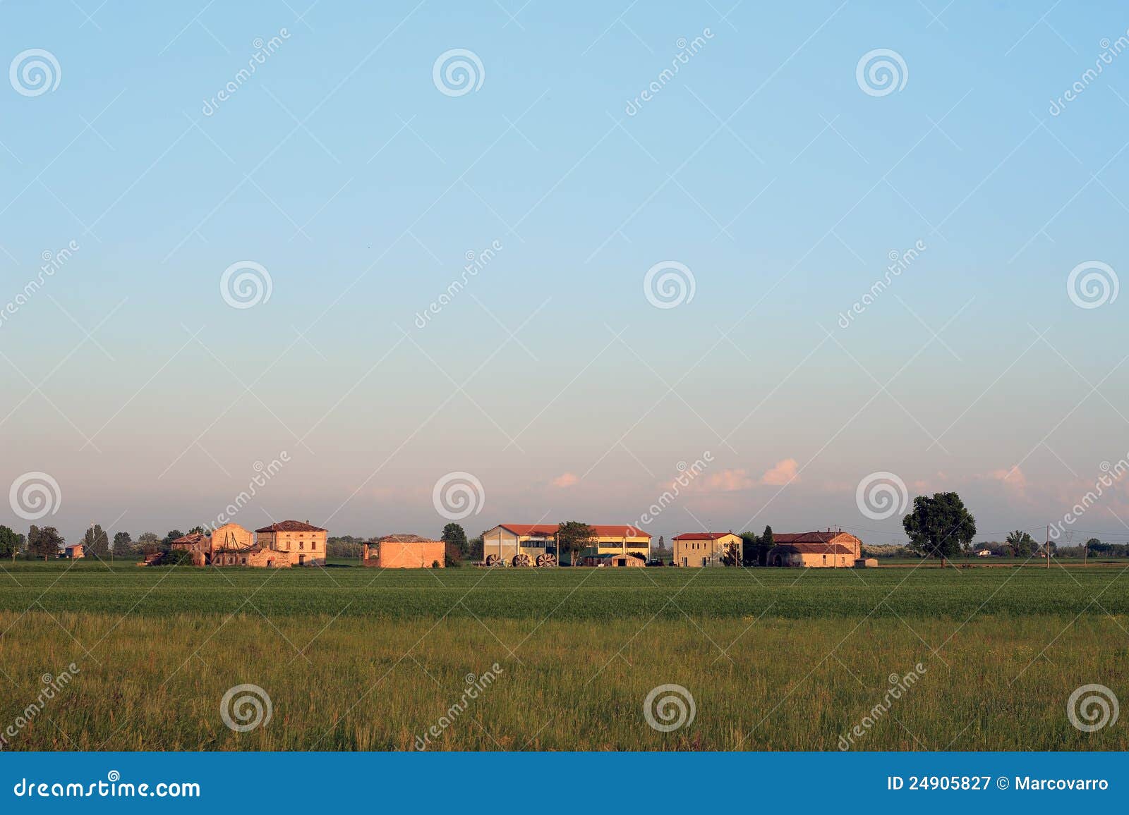 The Po valley stock image. Image of field, buildings - 24905827