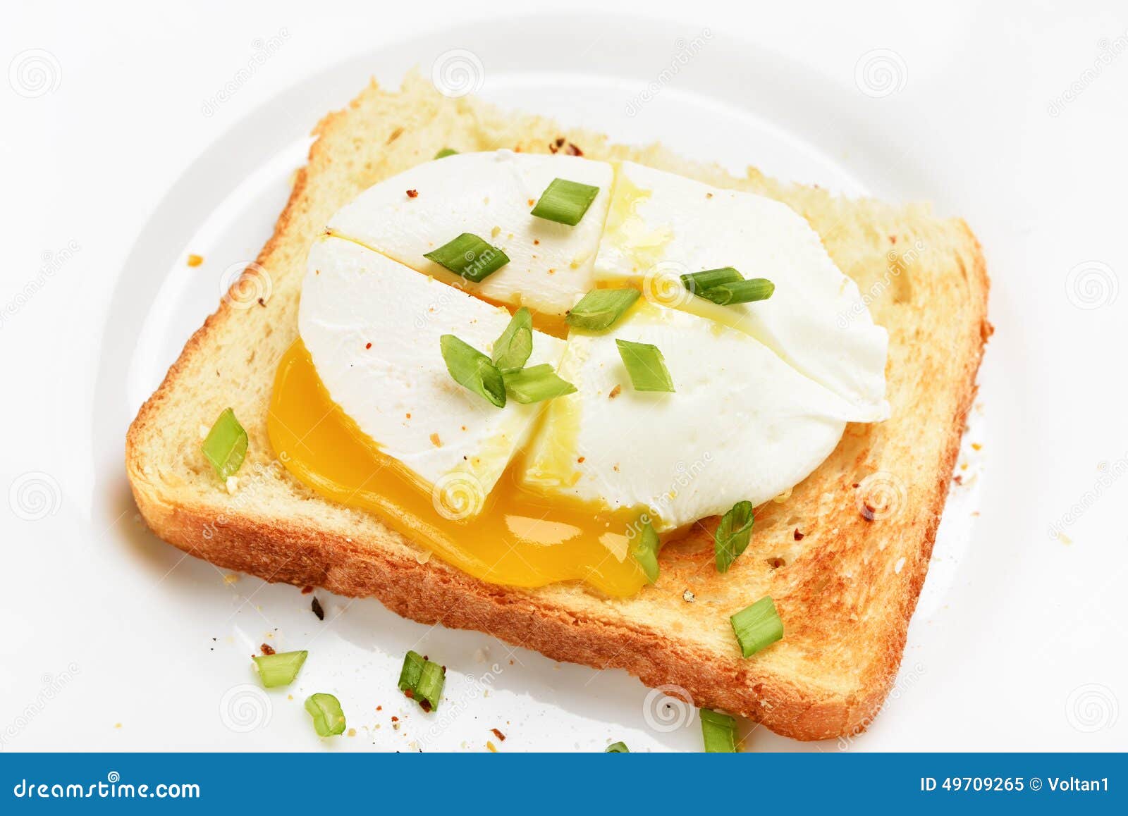 Poached egg on toast stock image. Image of healthy, bowl - 49709265