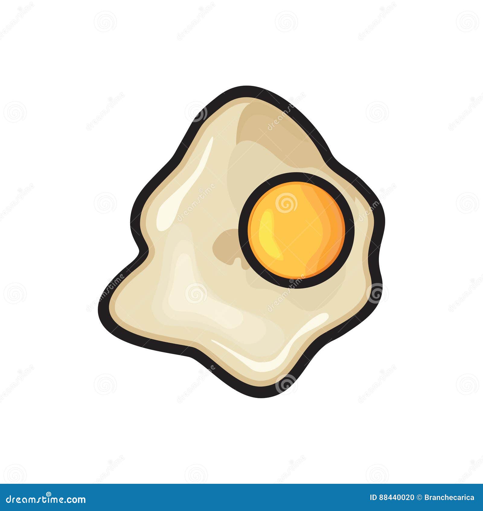 Poached Egg Cartoon Illustration | CartoonDealer.com #40835081