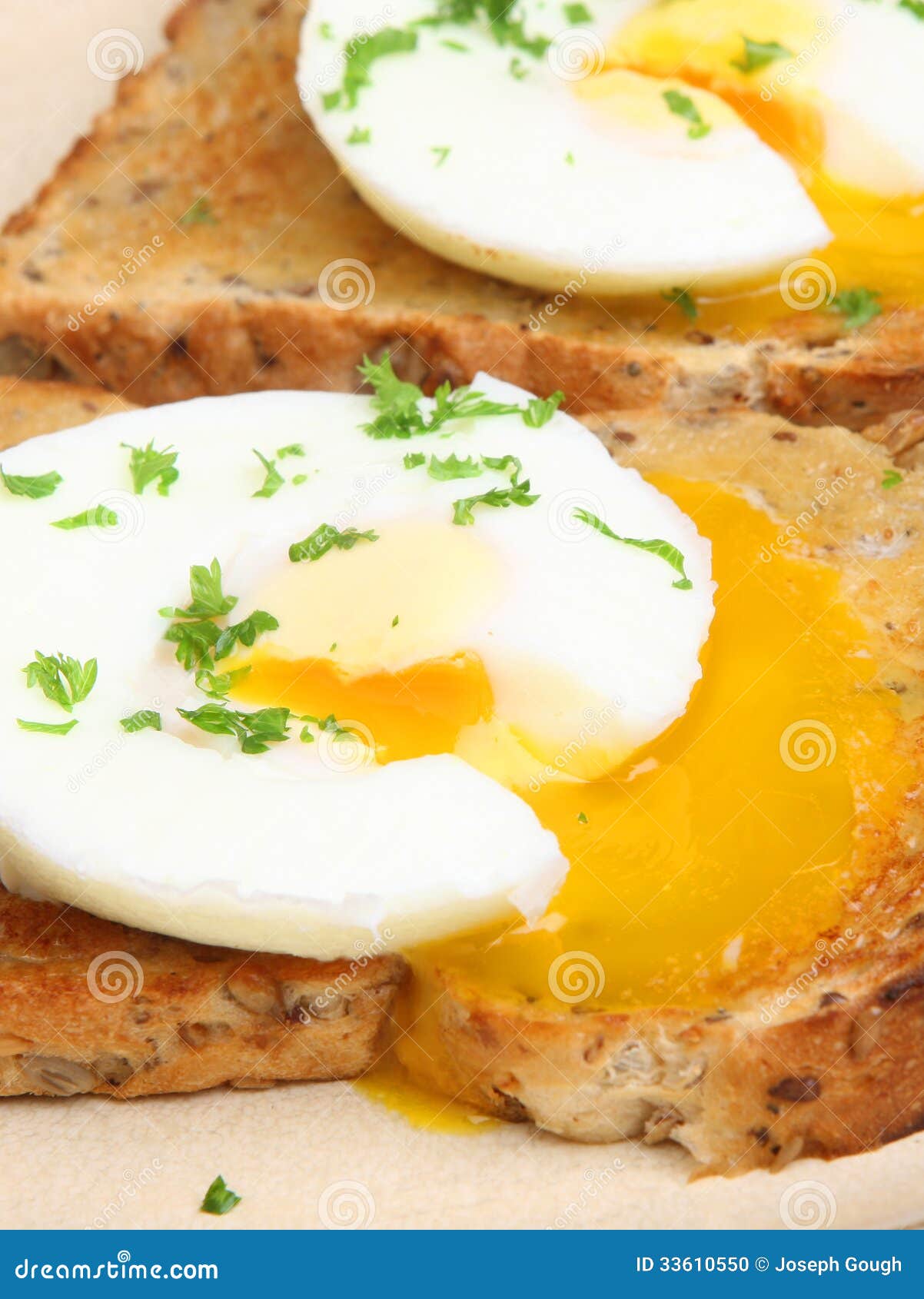 Poached Eggs on Toast Breakfast Stock Photo - Image of vertical ...