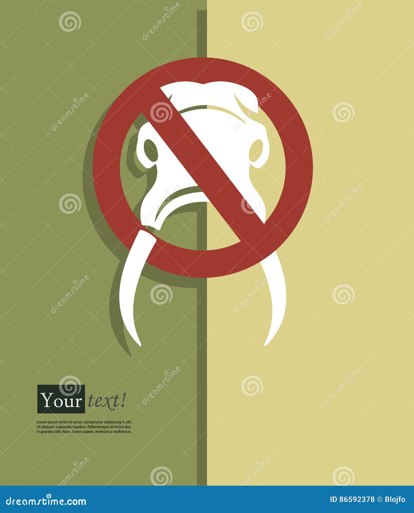 Poaching prohibited stock vector. Illustration of hunt - 86592378
