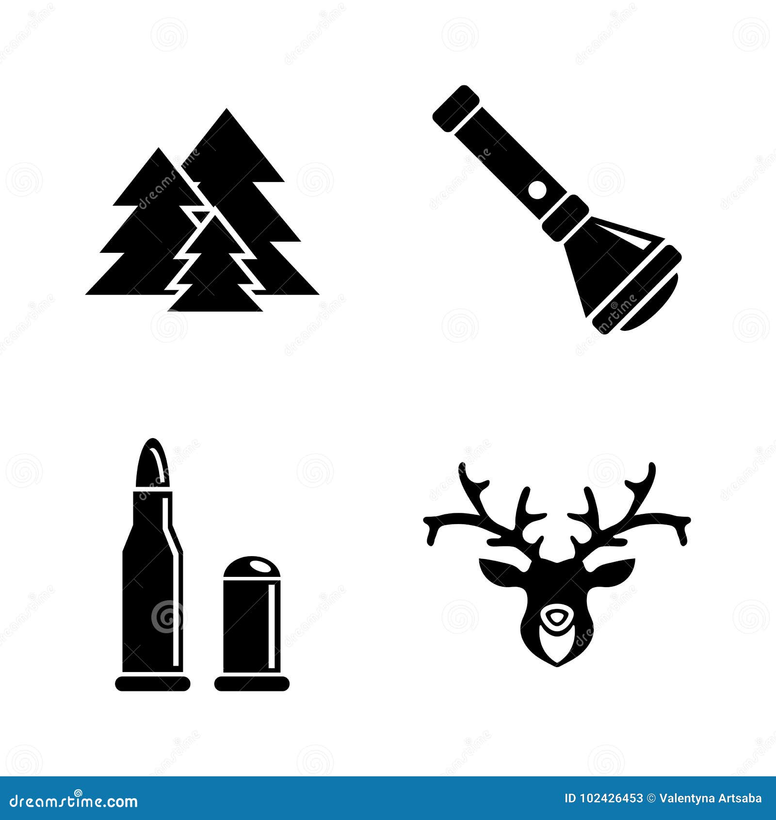 Poaching. Simple Related Vector Icons Stock Vector - Illustration of ...