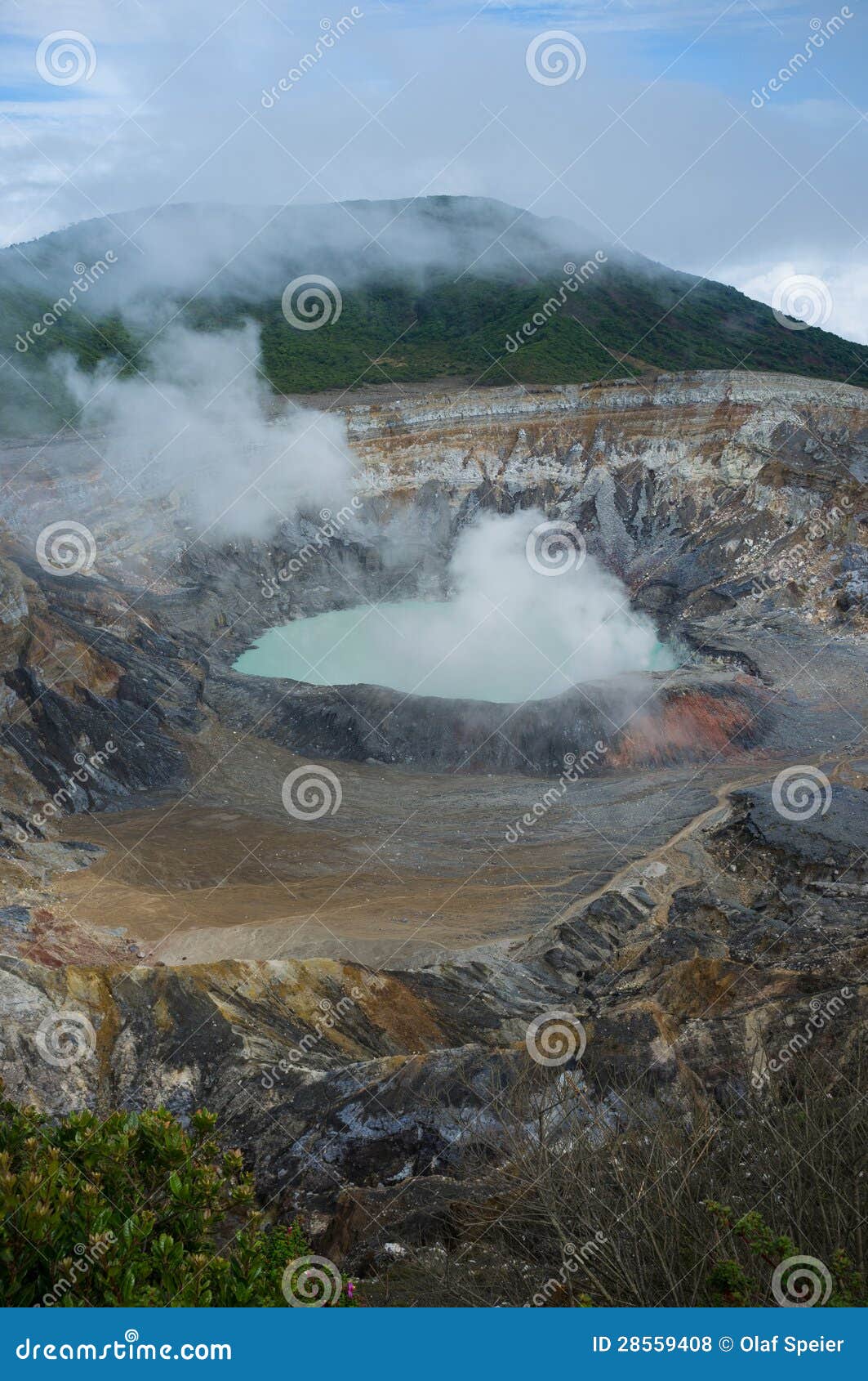 Poas volcano fog stock photo. Image of crater, summit - 28559408