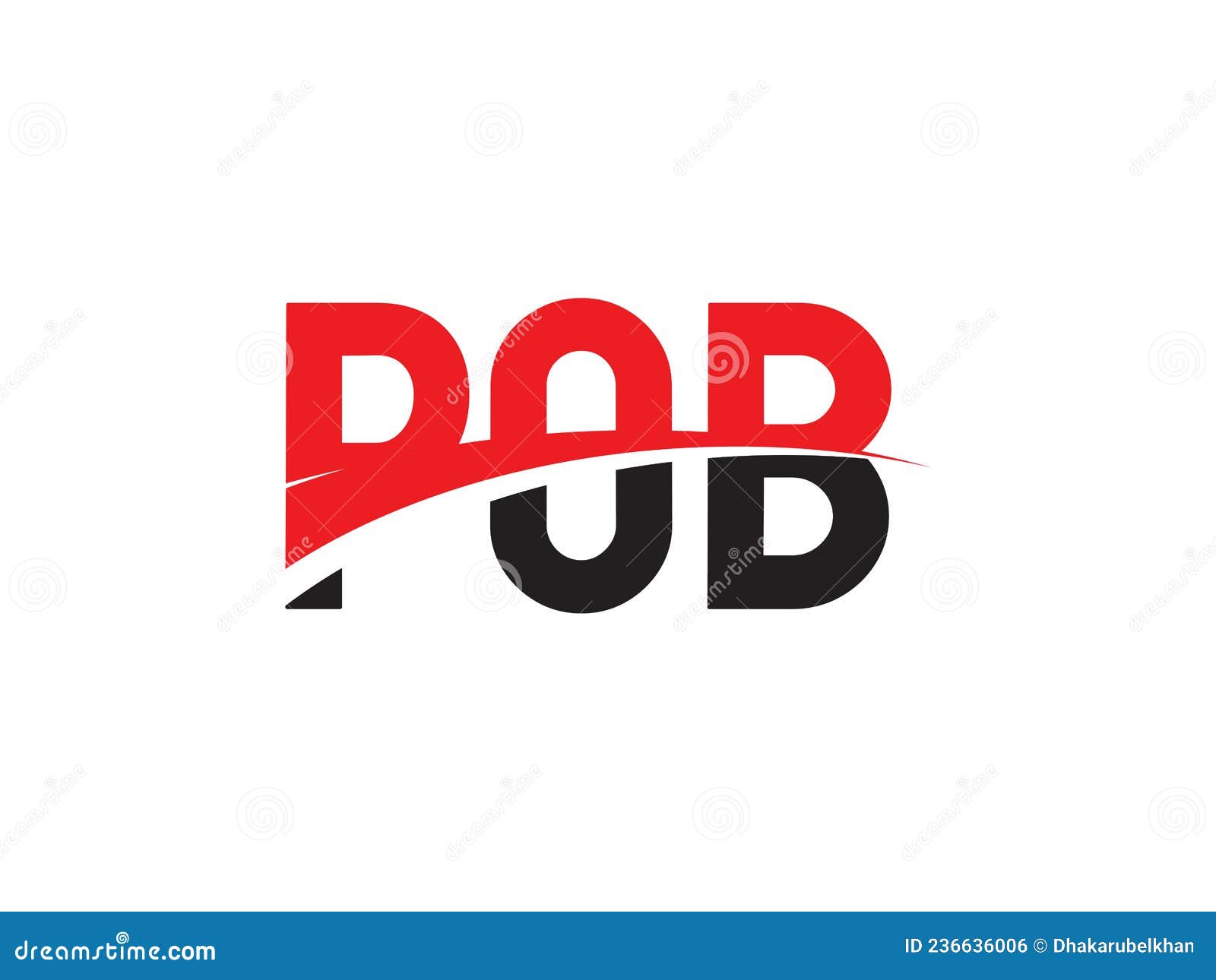 POB Letter Initial Logo Design Vector Illustration Stock Vector ...