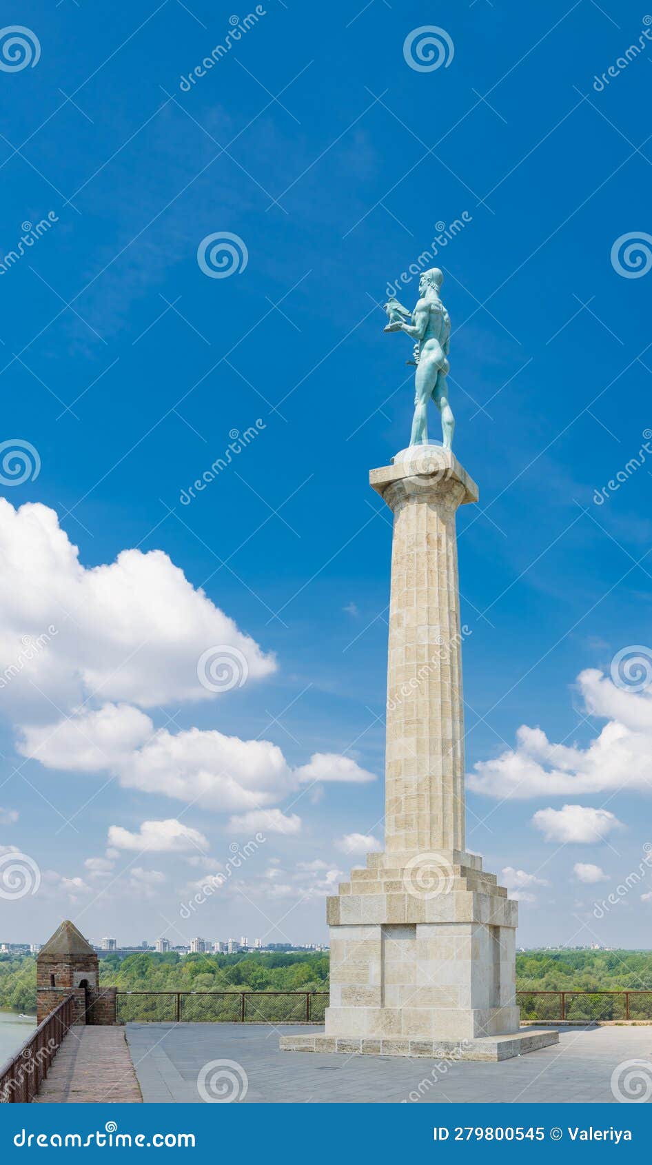 Pobednik Monument (1927) in the Belgrade Fortress Stock Image - Image ...