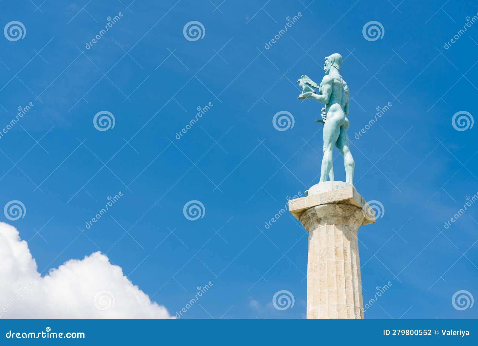 Pobednik Monument (1927) in the Belgrade Fortress Stock Photo - Image ...