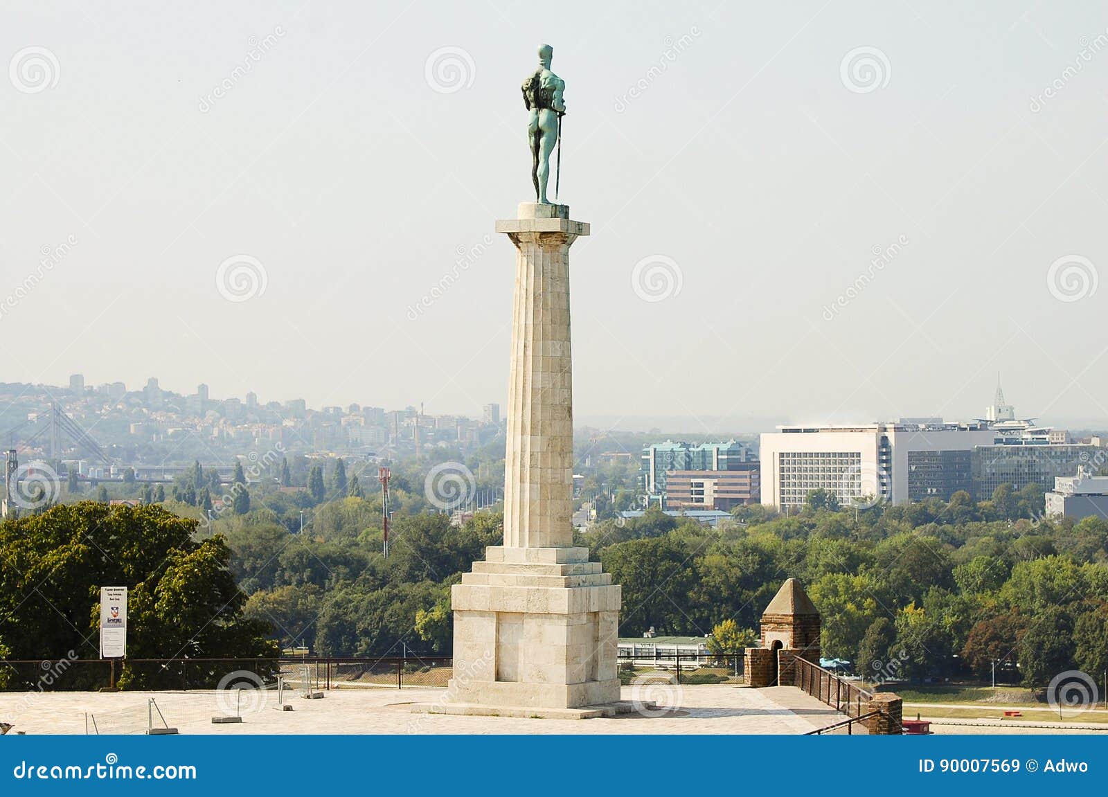 Pobednik Monument - Belgrade - Serbia Stock Image - Image of cityscape ...
