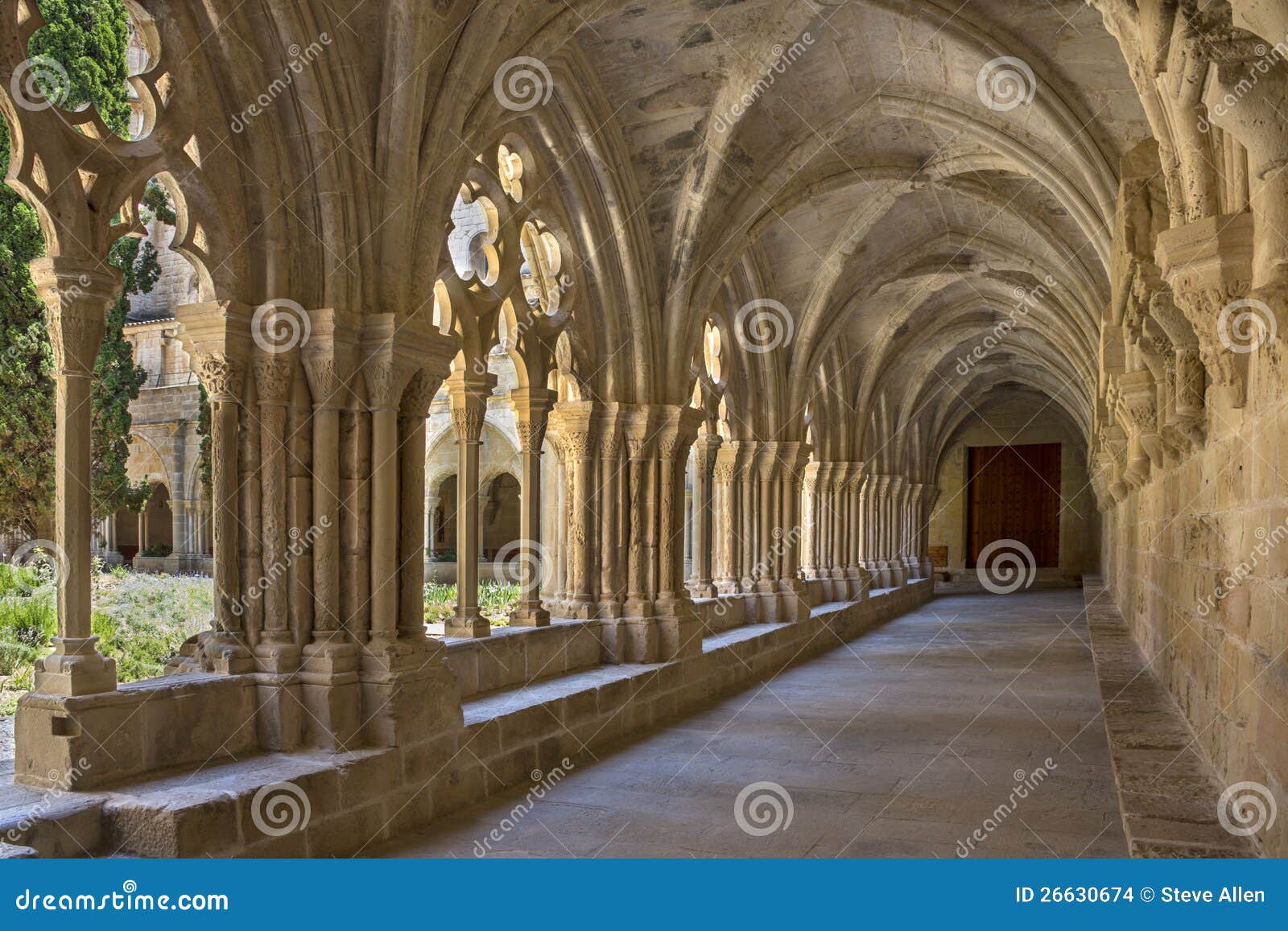 Poblet Monastery - Catalonia - Spain Stock Photo - Image of monastery ...