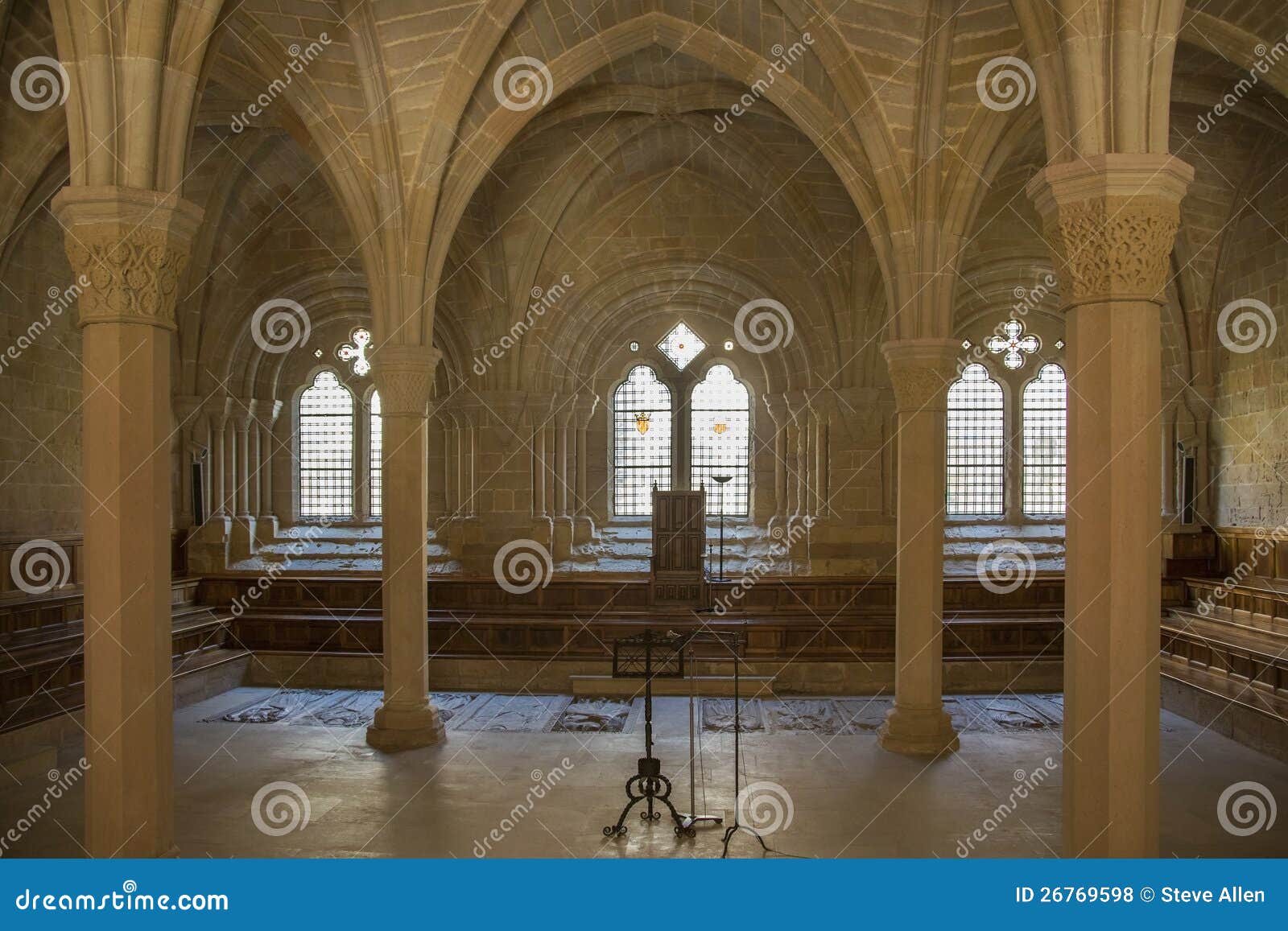 Poblet Monastery - Catalonia - Spain Stock Photo - Image of santamaria ...