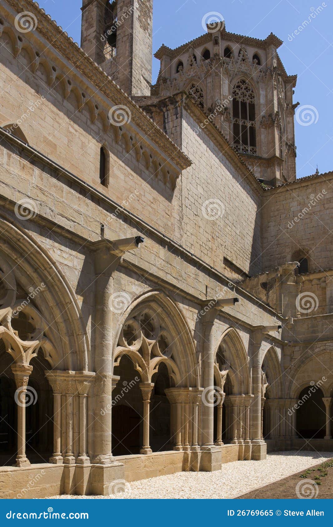 Poblet Monastery - Catalonia - Spain Stock Image - Image of cloisters ...