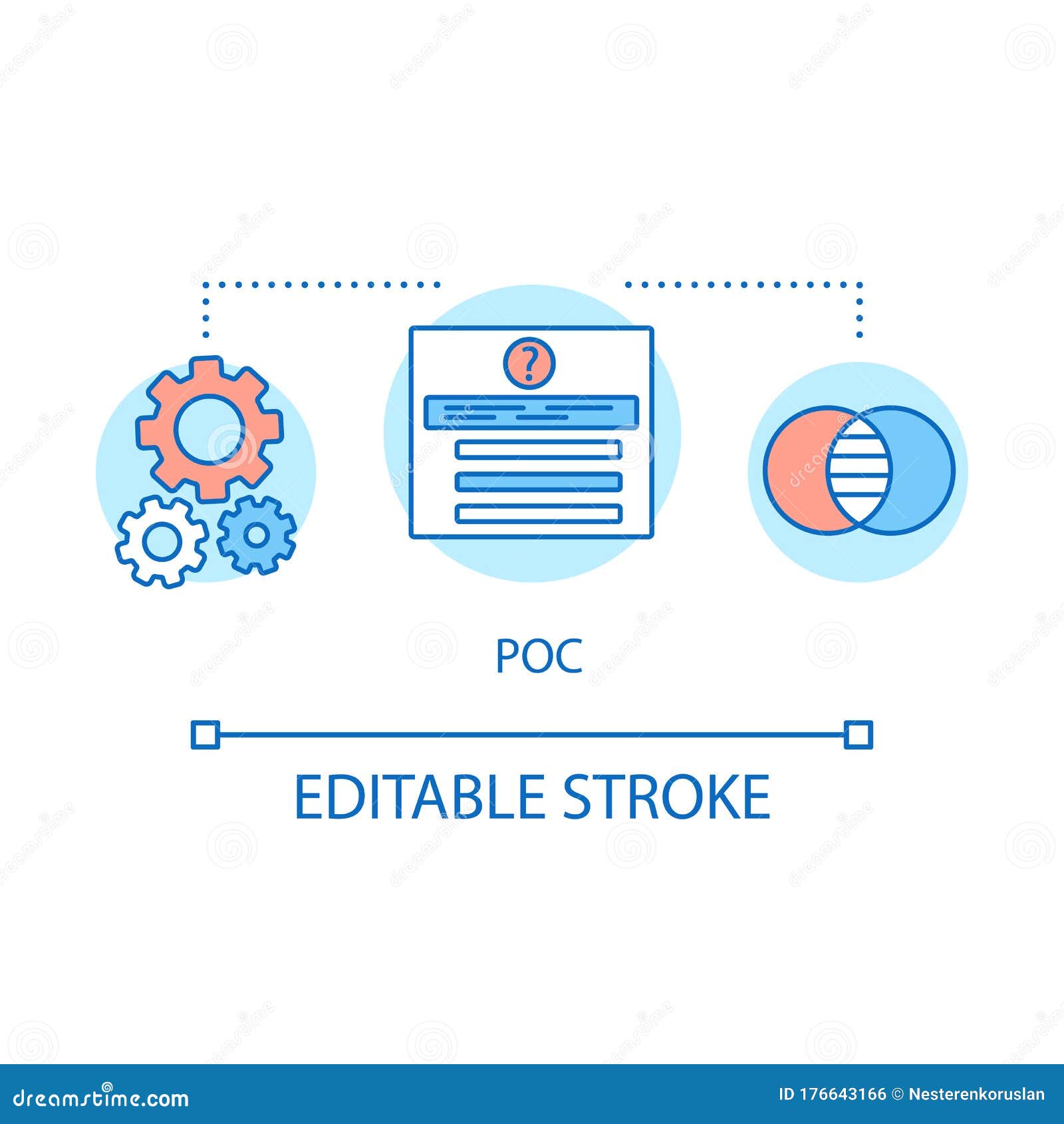 POC concept icon stock vector. Illustration of concept - 176643166