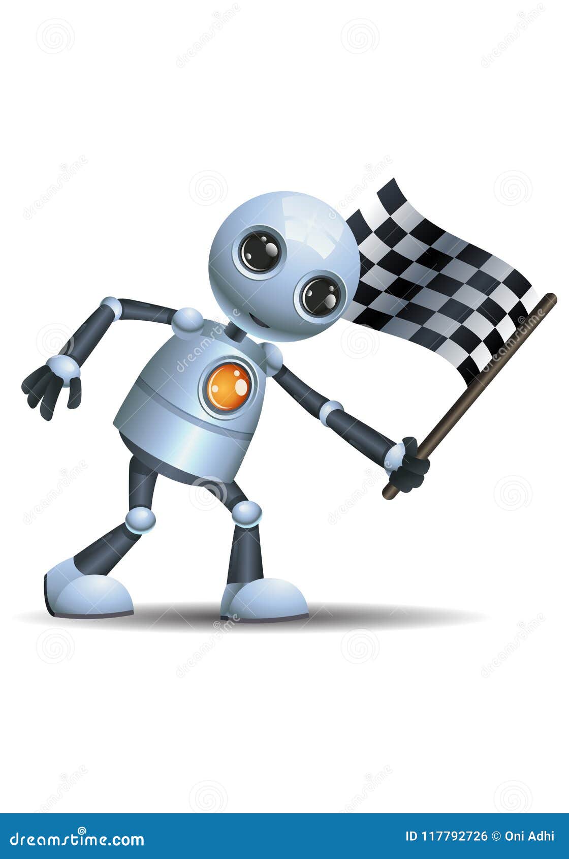 Poca Bandera Del Final Del Control Del Robot Ilustración del Vector ...