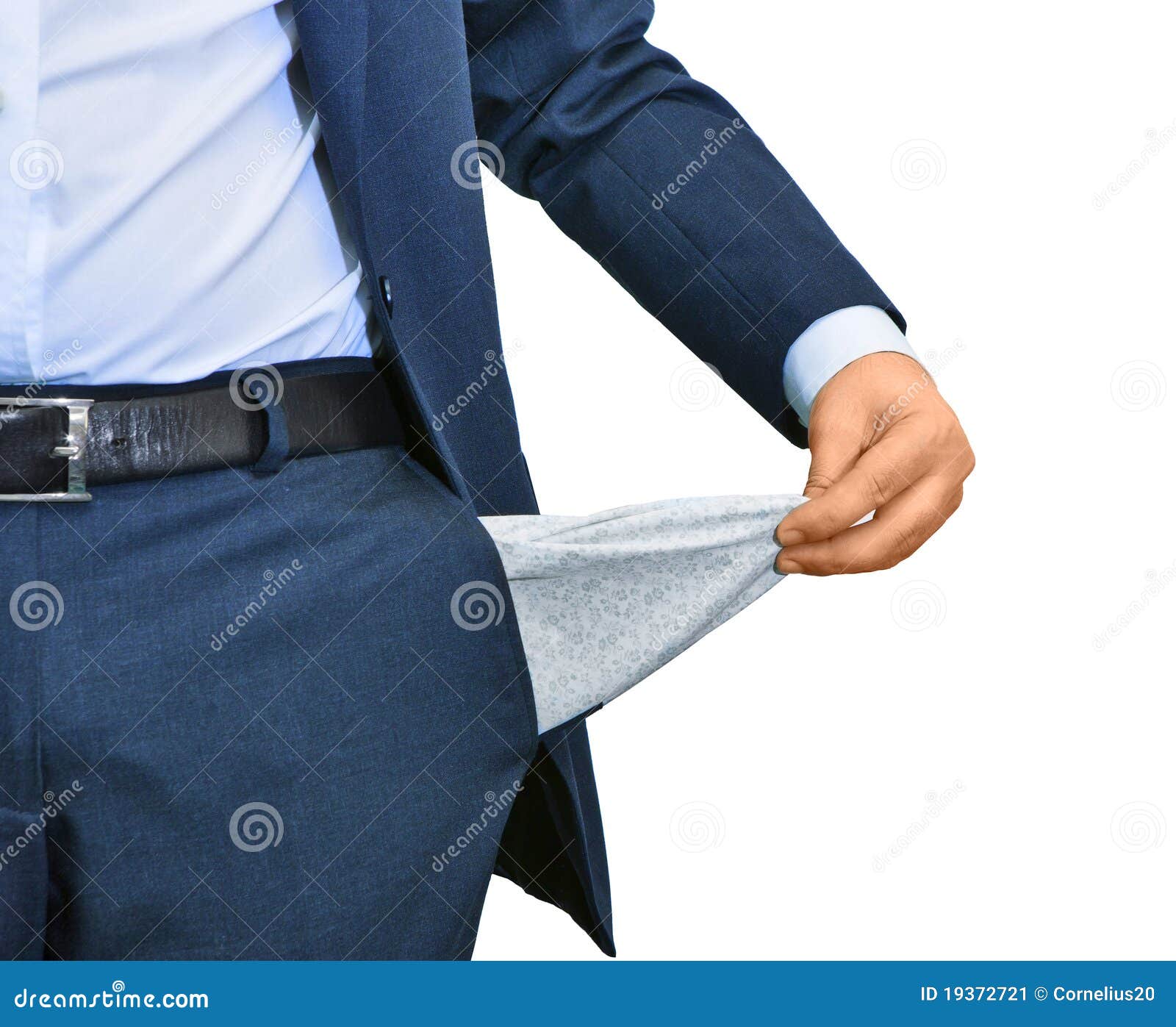 Poche vide image stock. Image du entreprise, fauché, isolement - 19372721