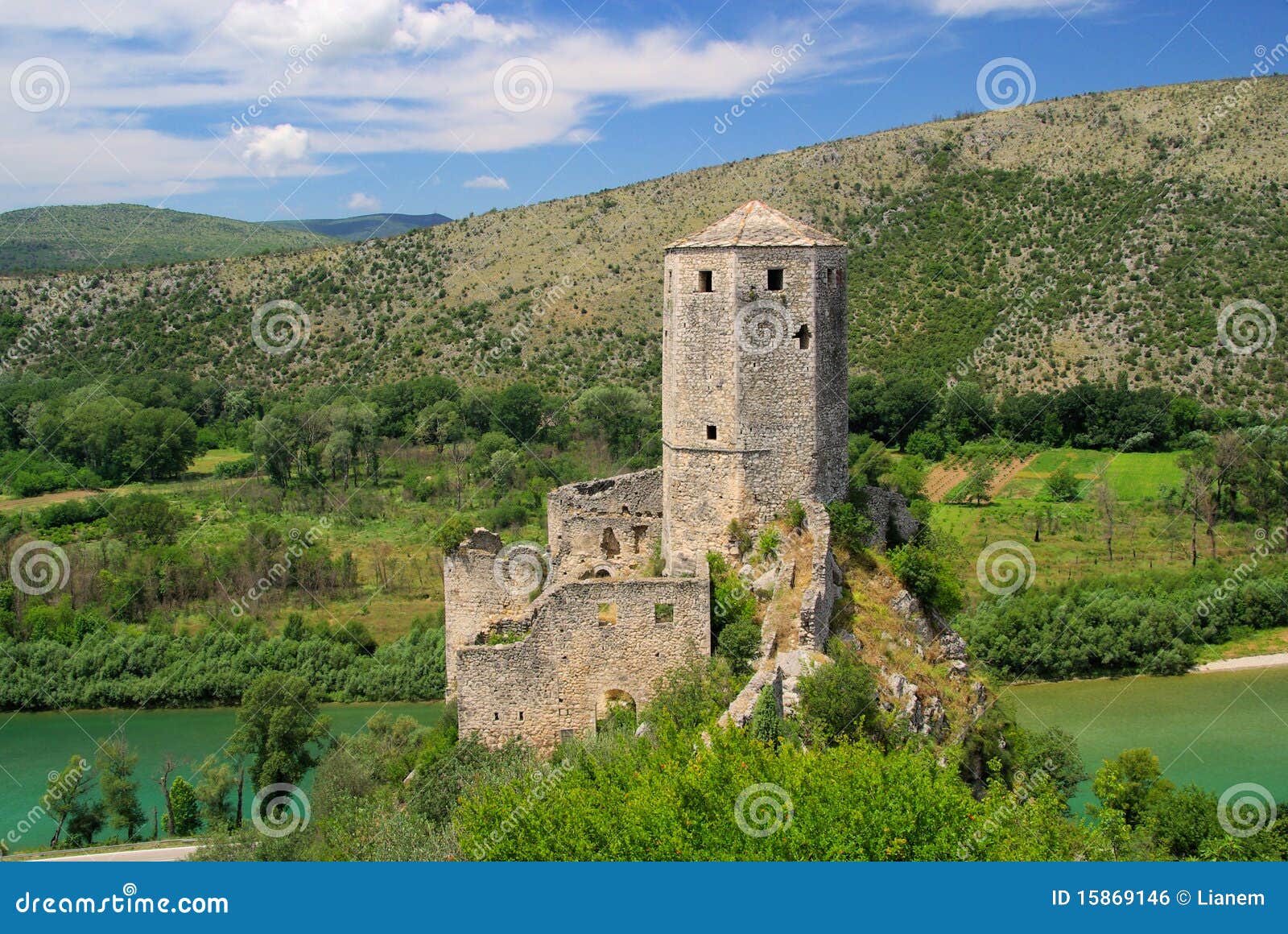 Pocitelj stock photo. Image of castle, mostar, ancient - 15869146
