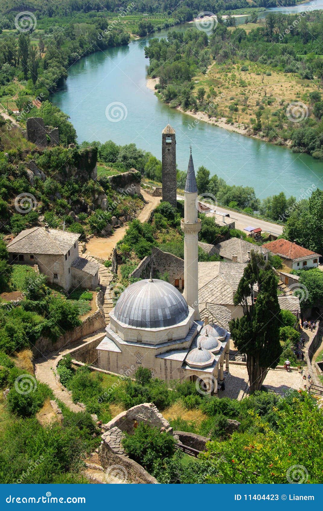 Pocitelj mosque stock image. Image of ruin, dome, castle - 11404423