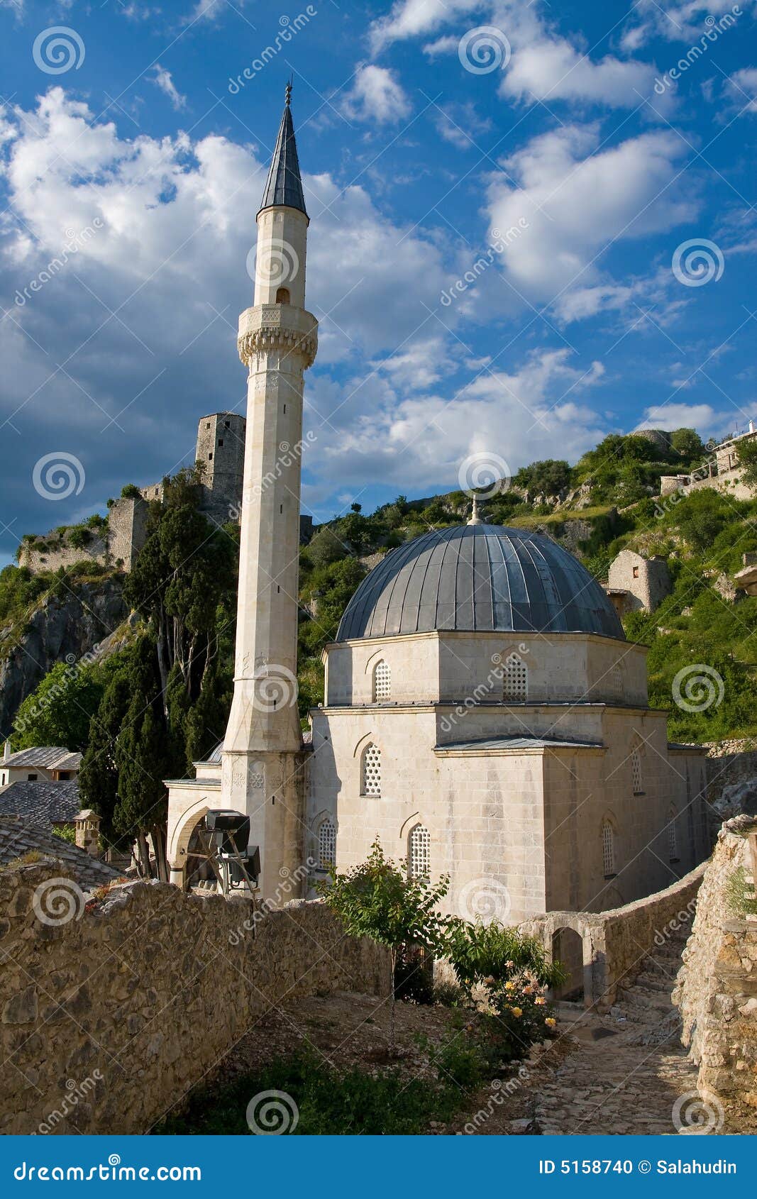Pocitelj mosque stock photo. Image of pocitelj, prayer - 5158740
