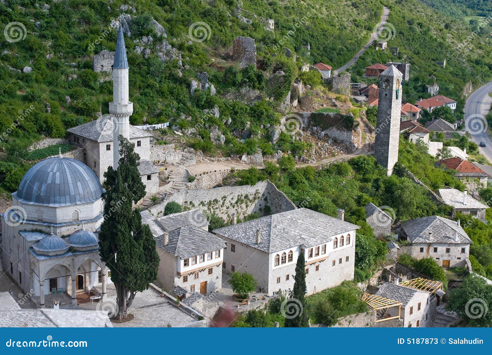 Pocitelj mosque stock image. Image of herzegovina, stone - 5187873