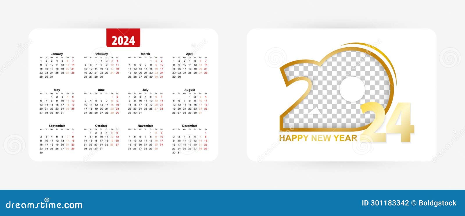 2024 Vector Hand-drawn Numbers Vertical Compositions With Stamp-like ...