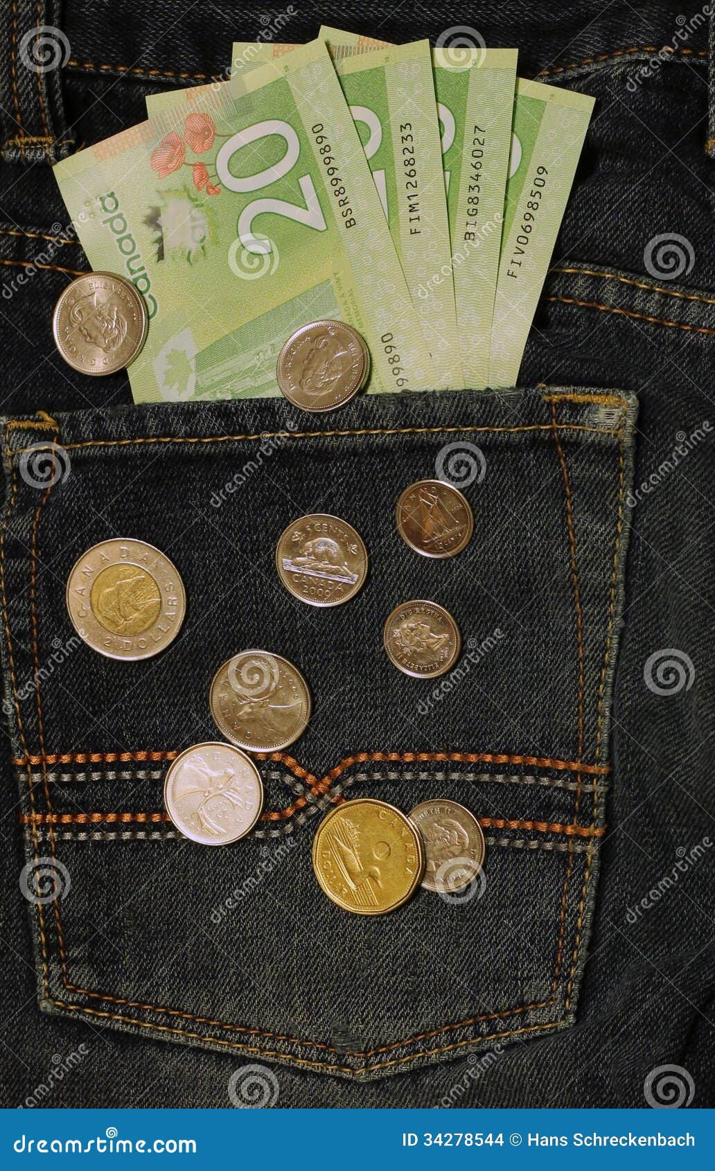 Pocket Change stock photo. Image of coin, twenty, concept - 34278544