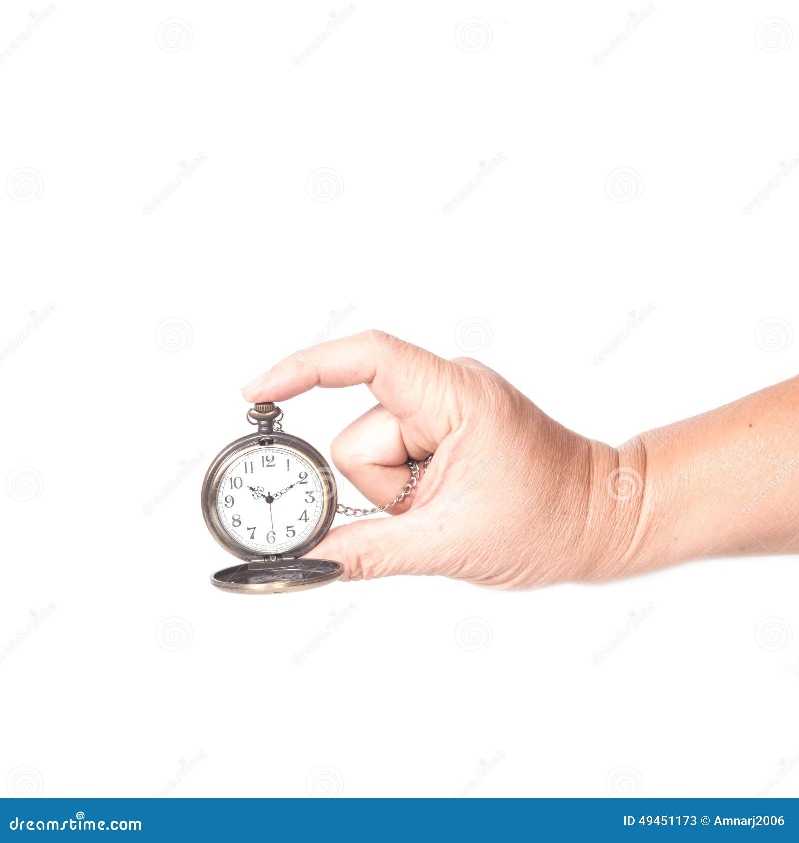 Pocket clock in hand stock image. Image of design, equipment - 49451173