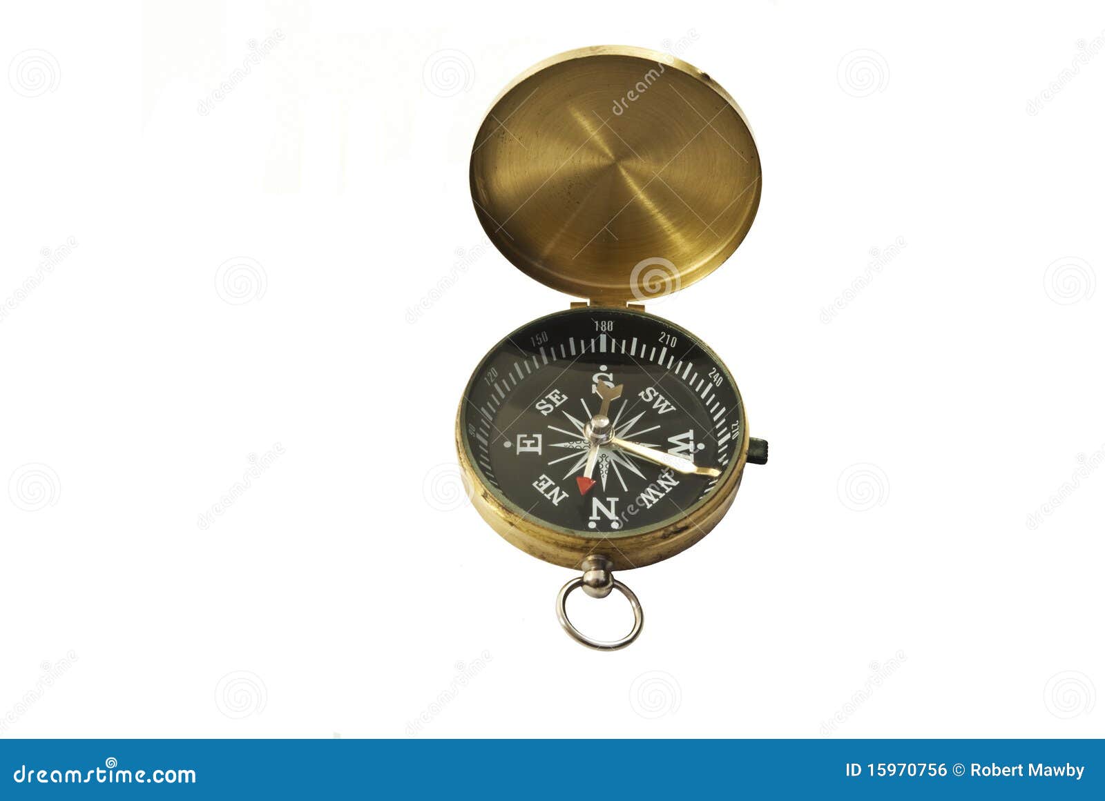 Pocket Compass stock photo. Image of degrees, explore - 15970756