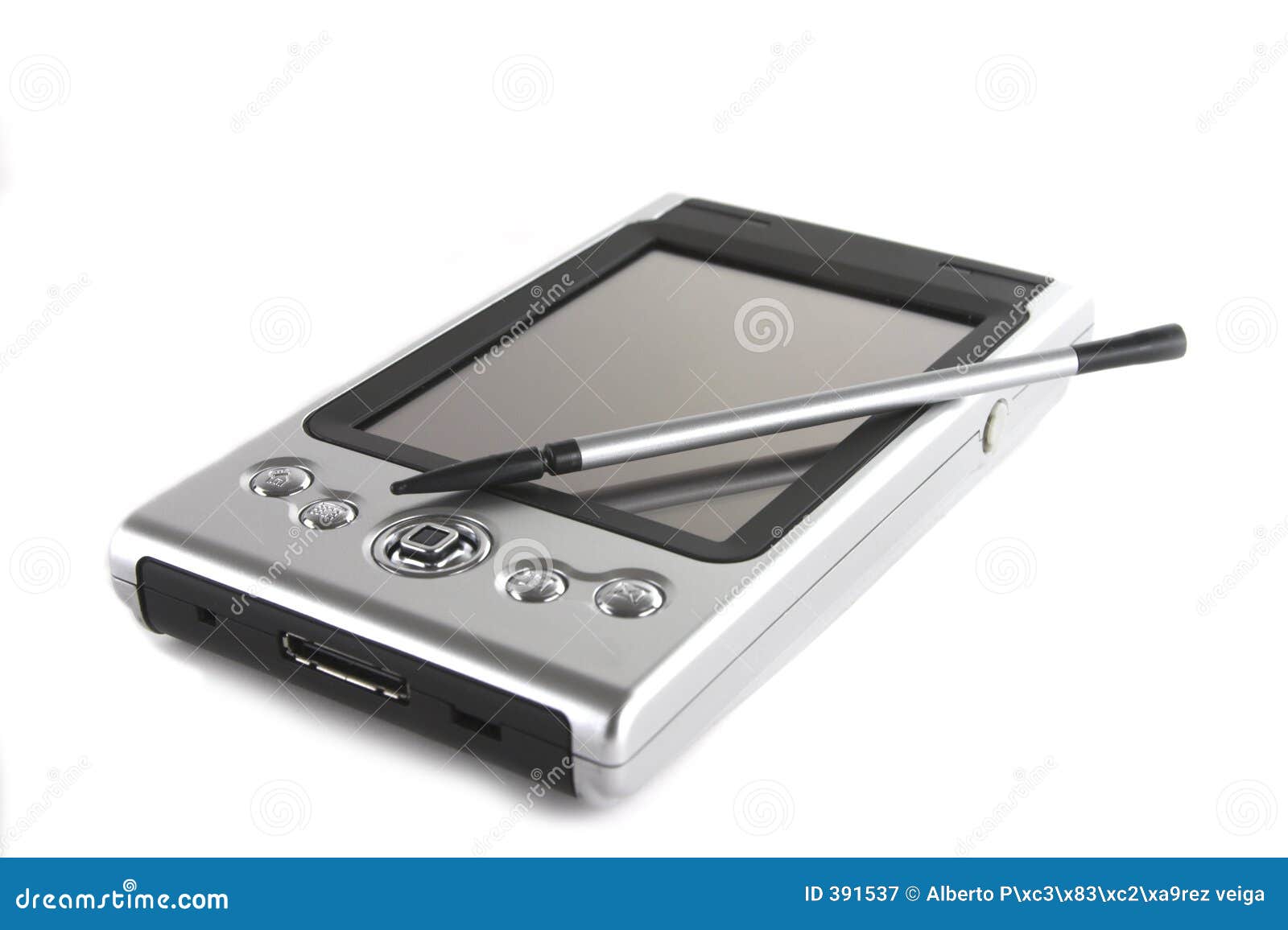 Pocket computer stock image. Image of silver, personal - 391537