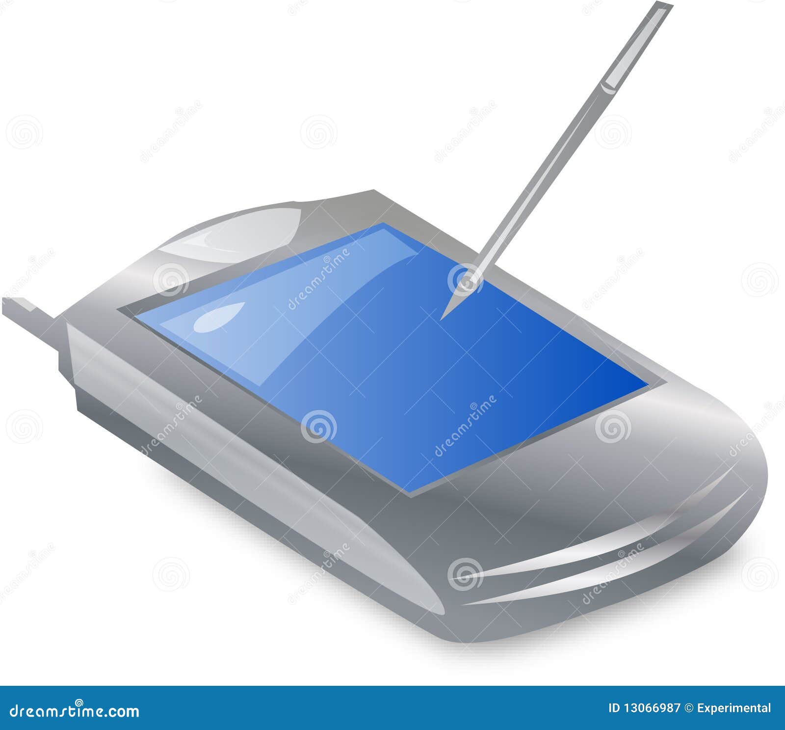 Pocket Computer Pda with Great Screen Stock Vector - Illustration of ...