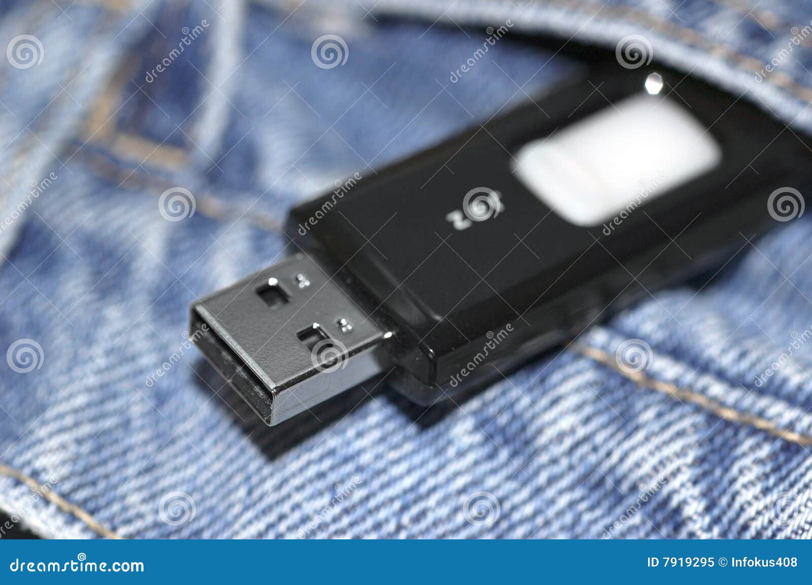 Pocket flash drive stock image. Image of closeup, jeans - 7919295