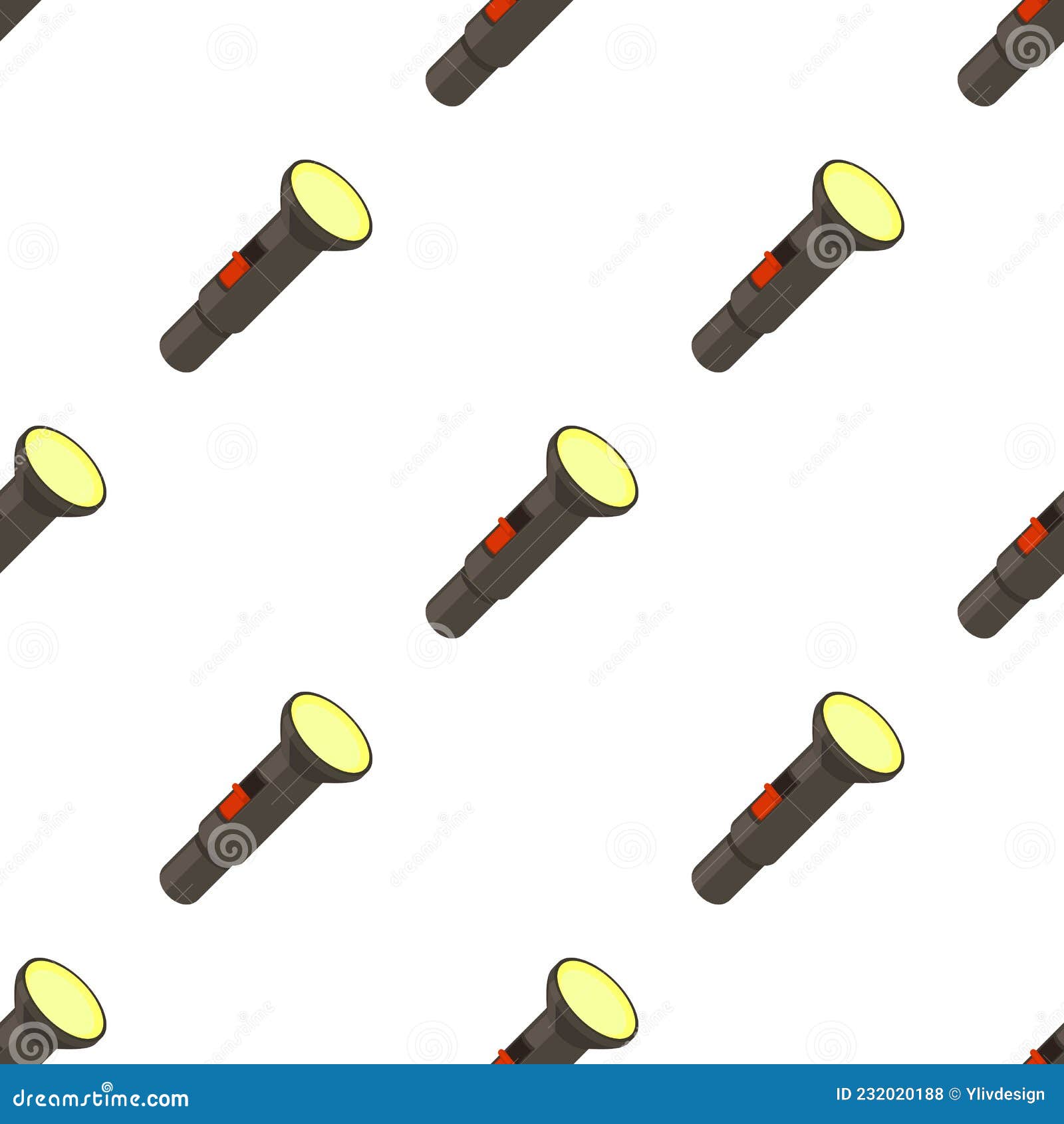 Pocket Flashlight Pattern Seamless Vector Stock Vector - Illustration ...