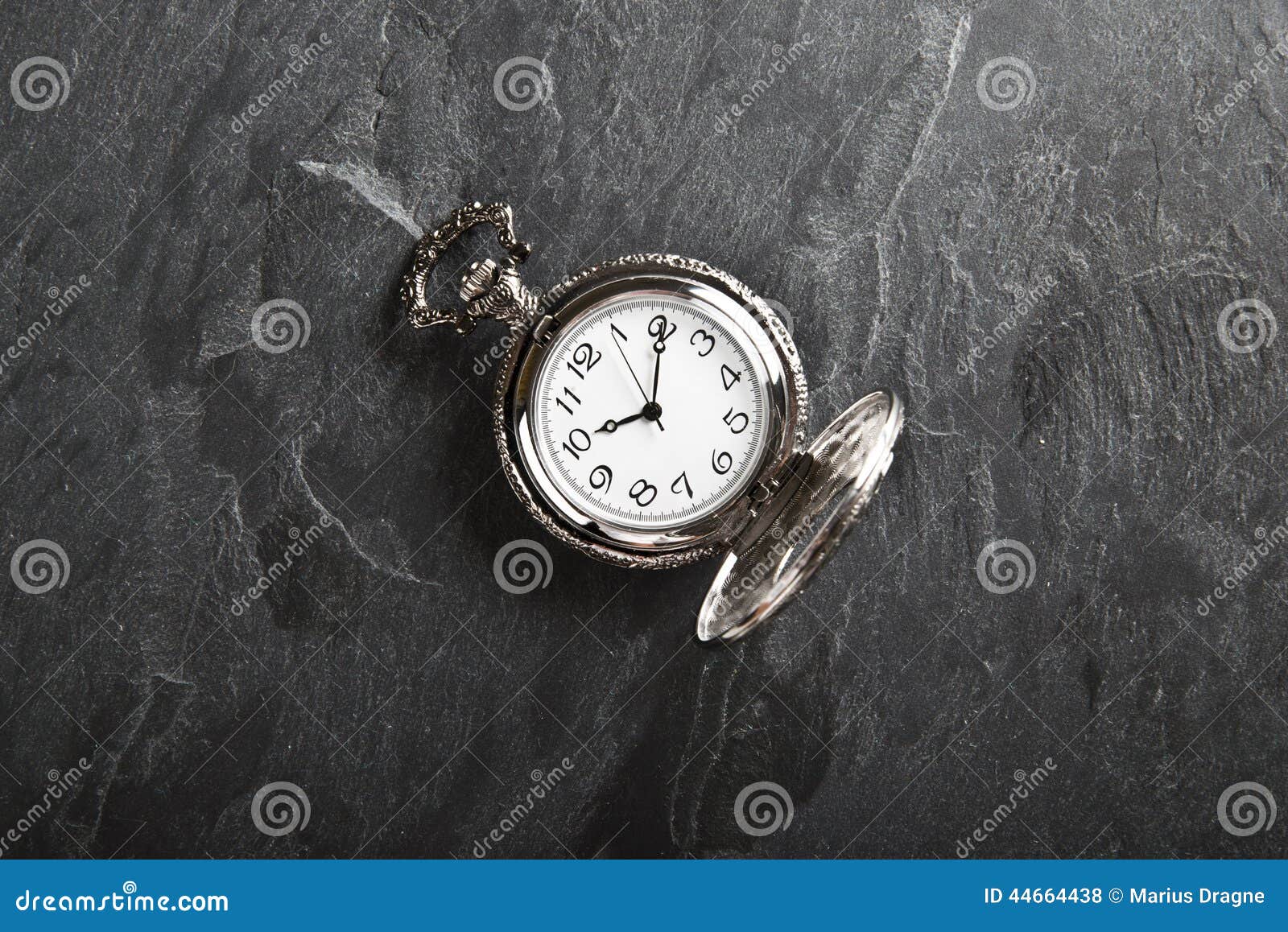 Pocket Gray Clock on Dark Gray Stock Photo - Image of hands, dial: 44664438