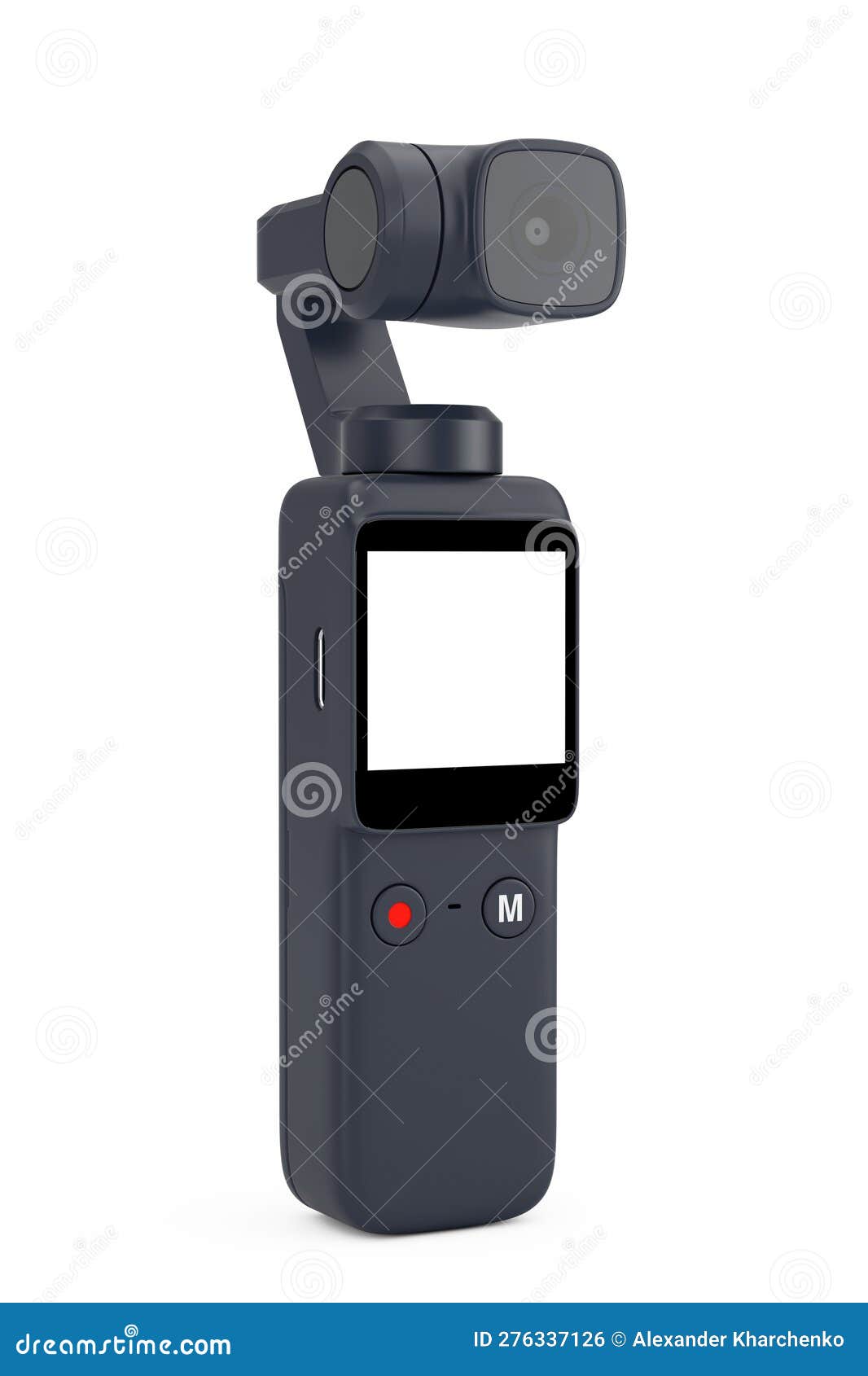 Pocket Handheld Gimbal Action Camera. 3d Rendering Stock Photo - Image ...