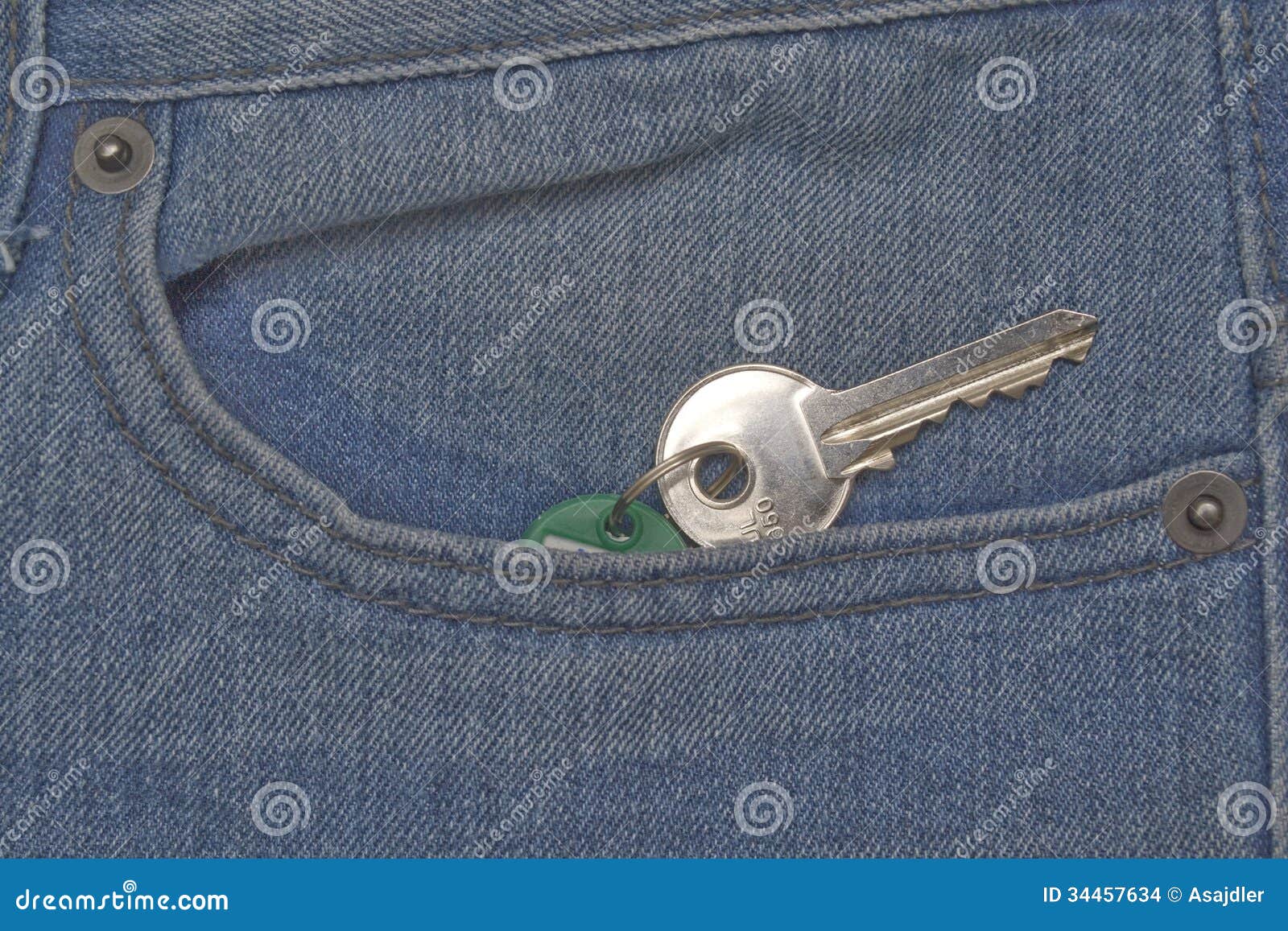 Pocket with house key stock photo. Image of wear, home - 34457634
