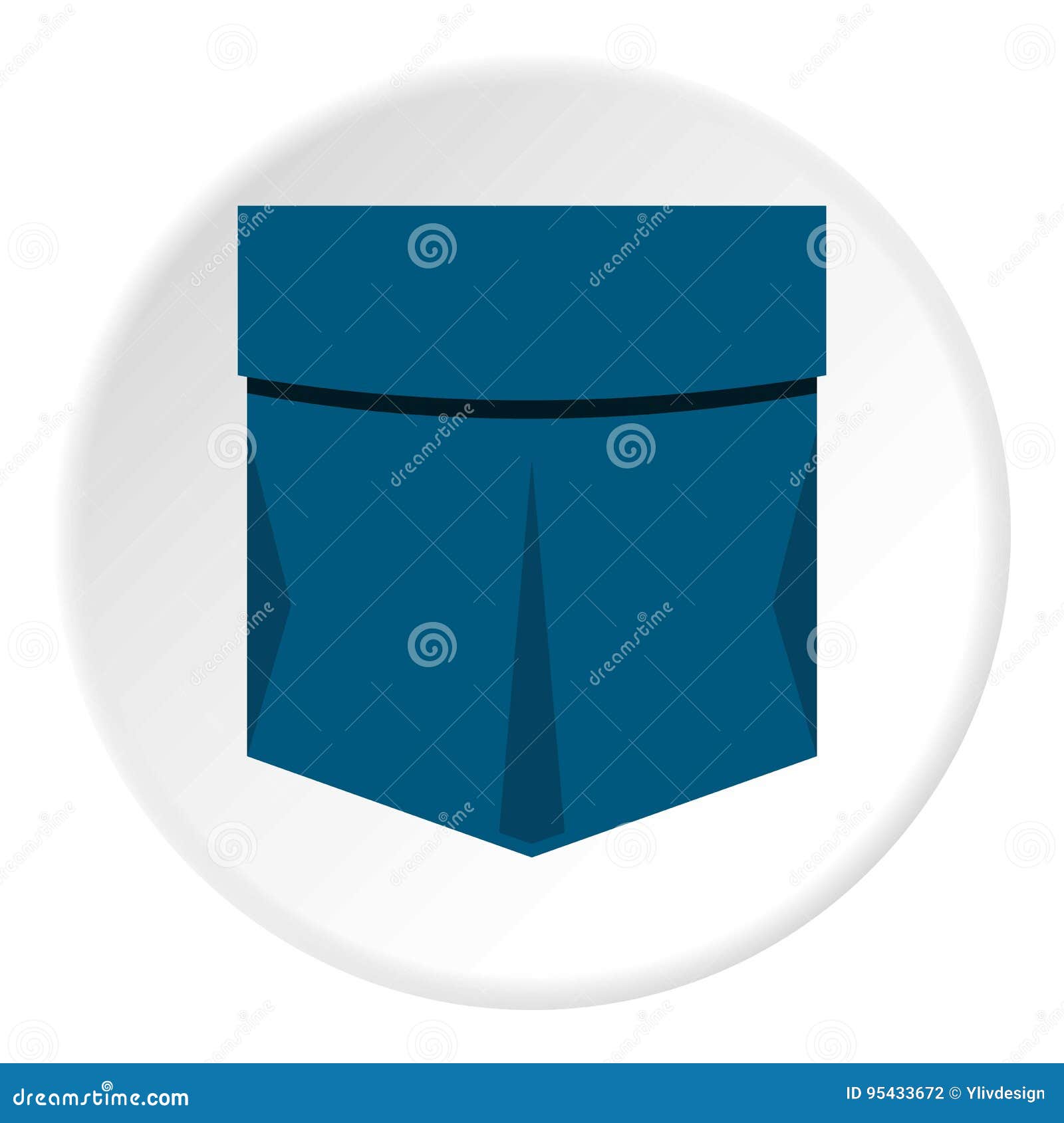 Pocket symbol icon circle stock vector. Illustration of jacket - 95433672