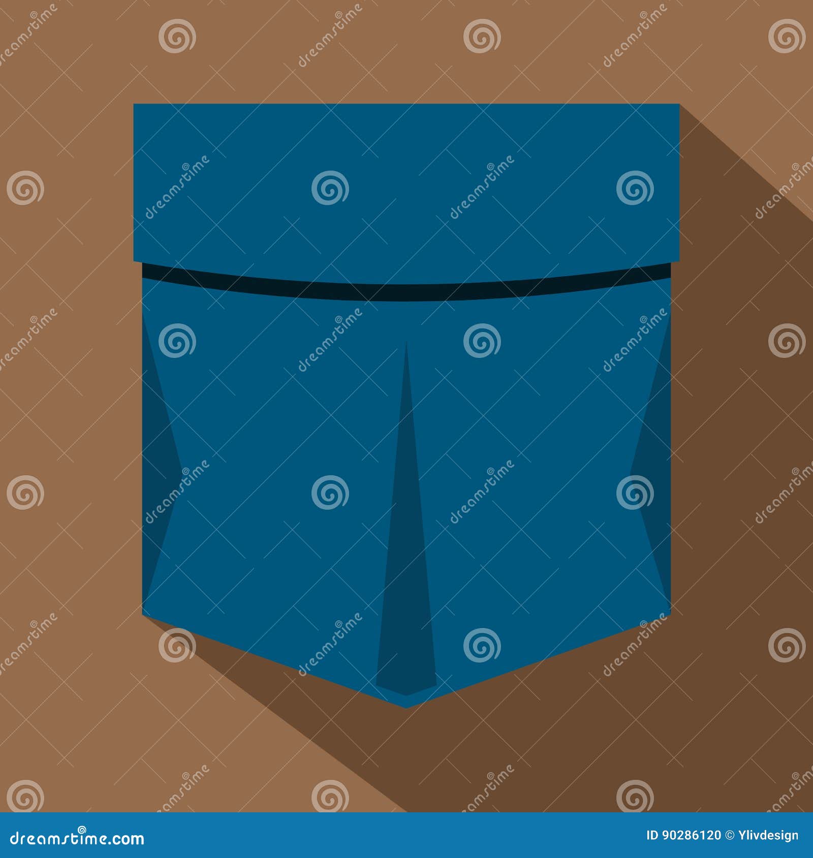 Pocket Symbol Icon, Flat Style Stock Vector - Illustration of ...