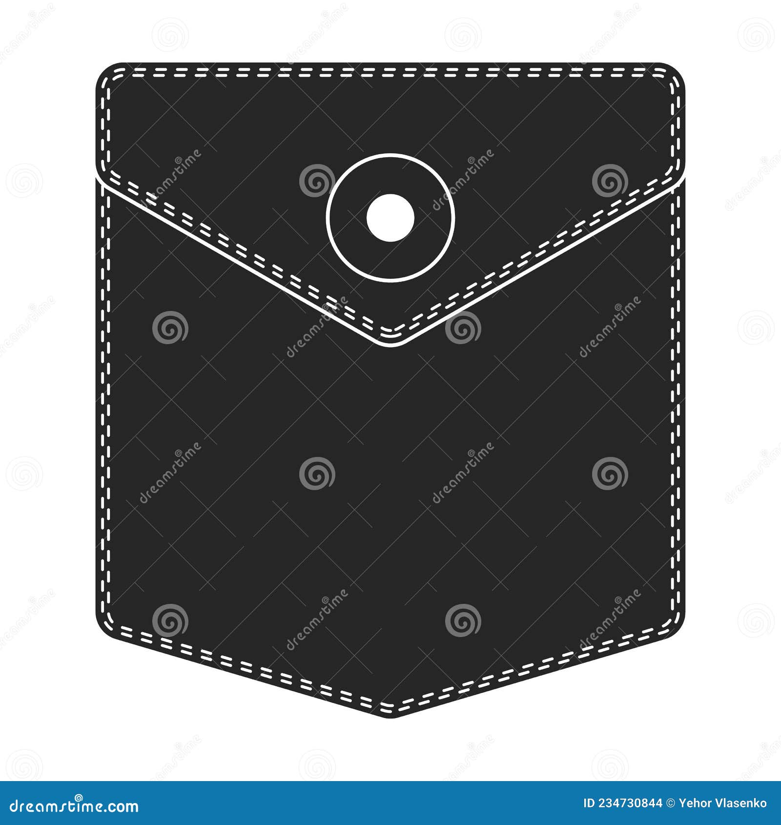 Pocket Vector Icon.Black Vector Icon Isolated on White Background ...
