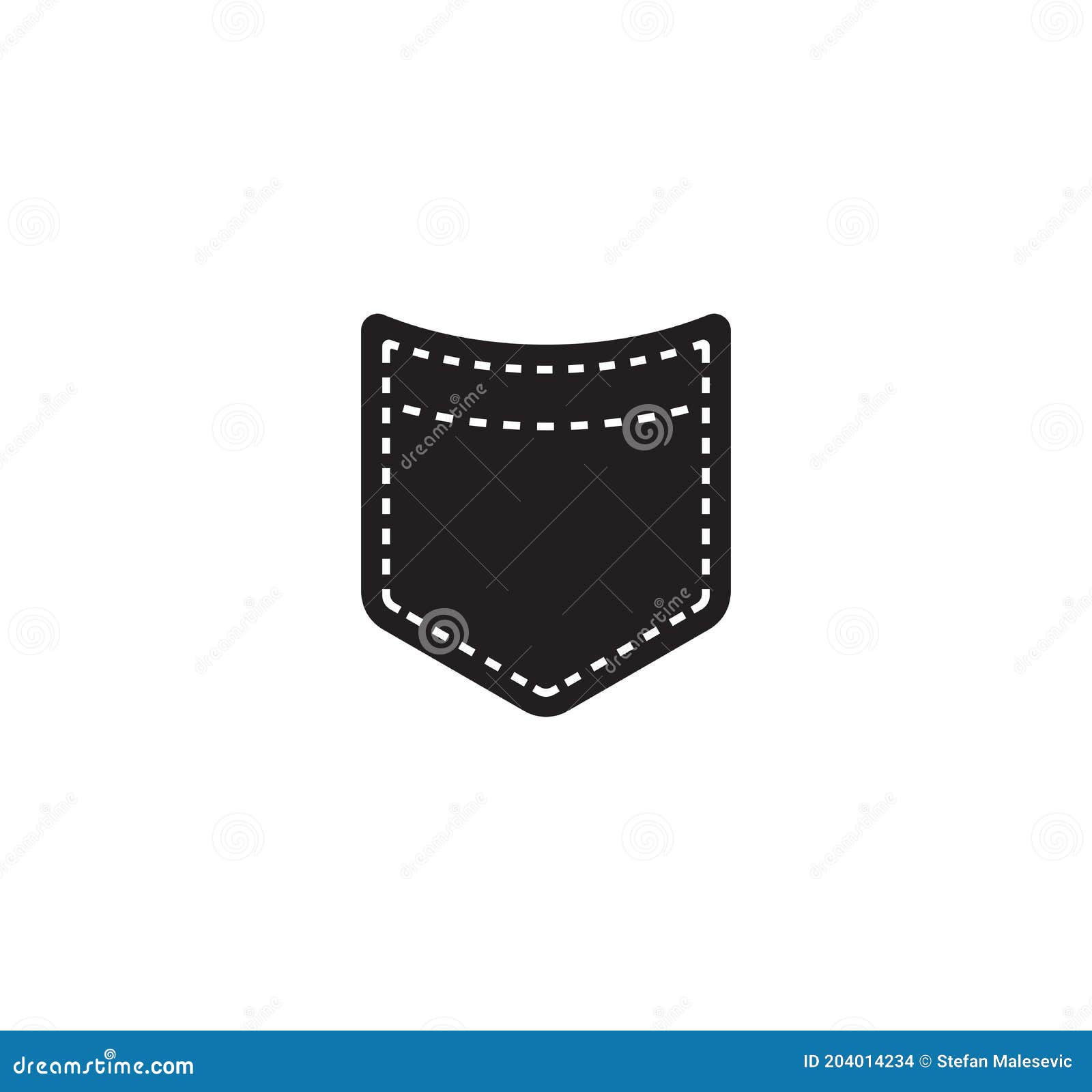 Pocket stock vector. Illustration of icon, shape, retro - 204014234