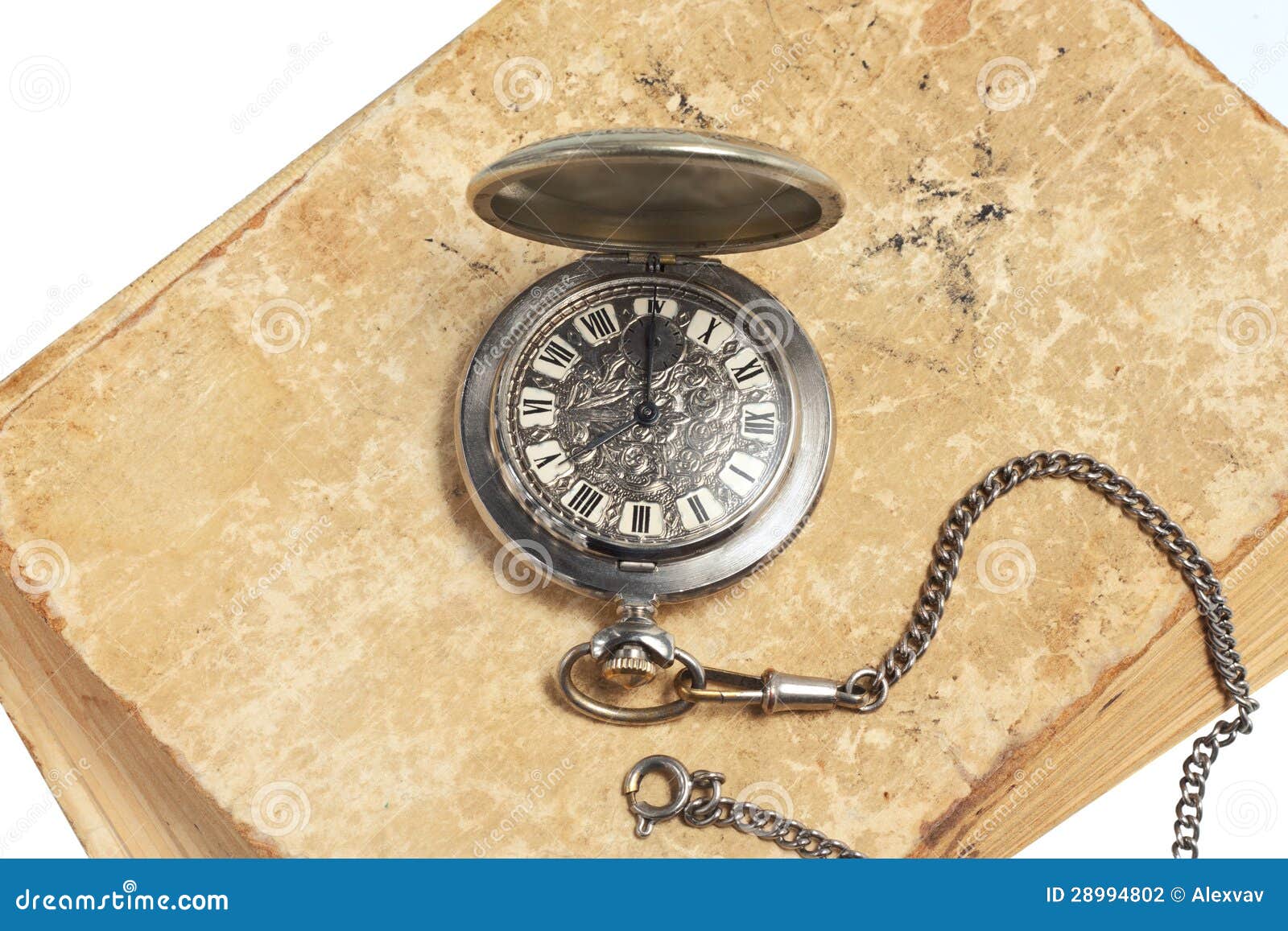 Pocket Watch on Ancient Book Stock Photo - Image of watch, isolated ...