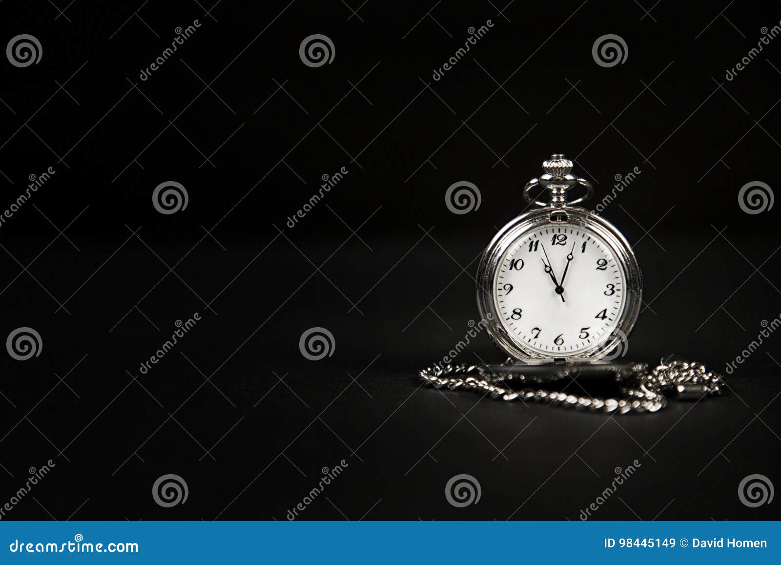 Pocket Watch on a Black Background Stock Image - Image of still, denim ...