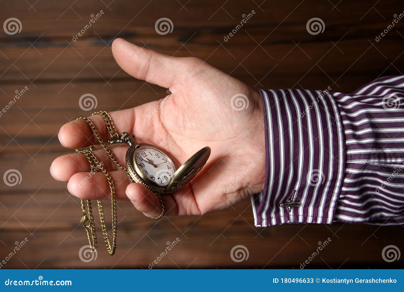 A Pocket Watch in the Hands of a Man Stock Image - Image of instrument ...