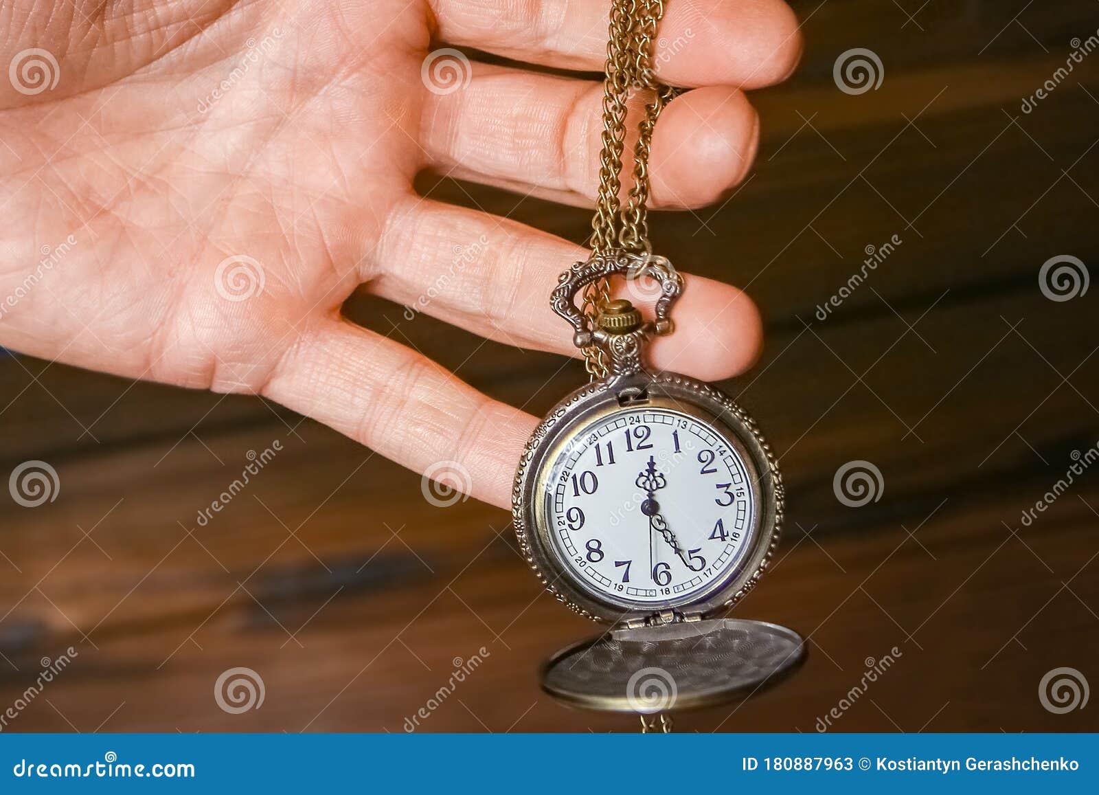 A Pocket Watch in the Hands of a Man Stock Image - Image of concept ...