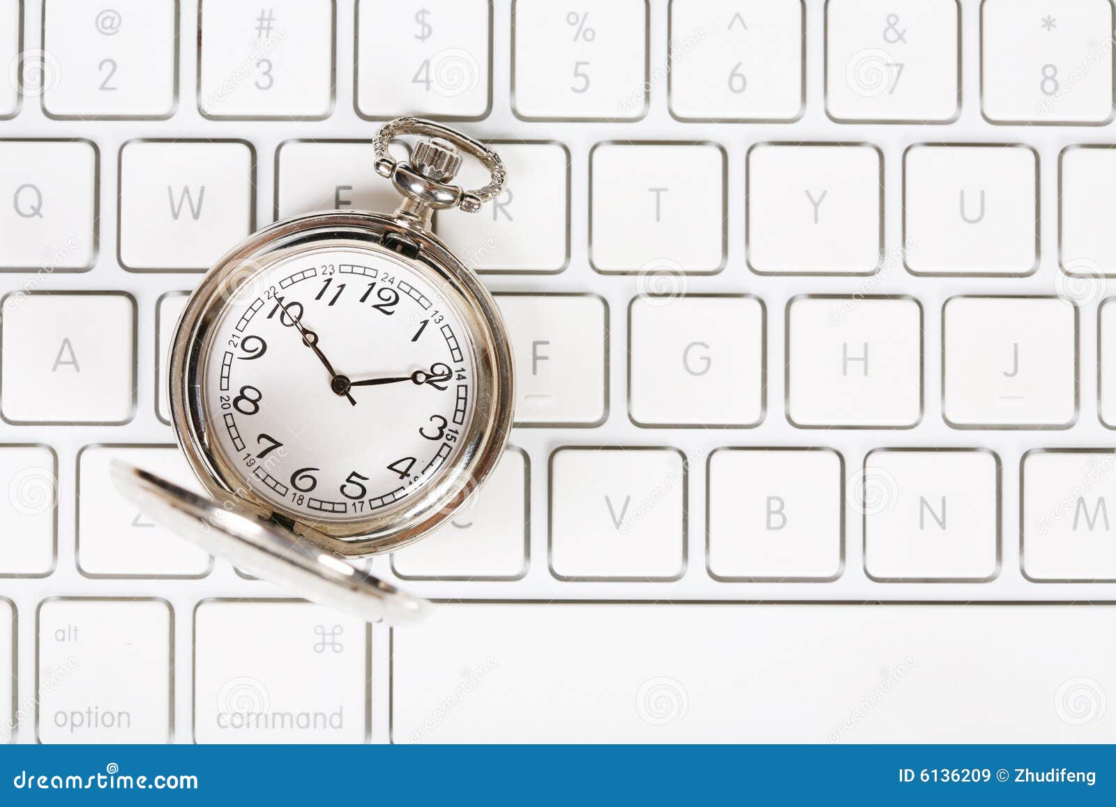 Pocket watch with keyboard editorial stock image. Image of electronic ...