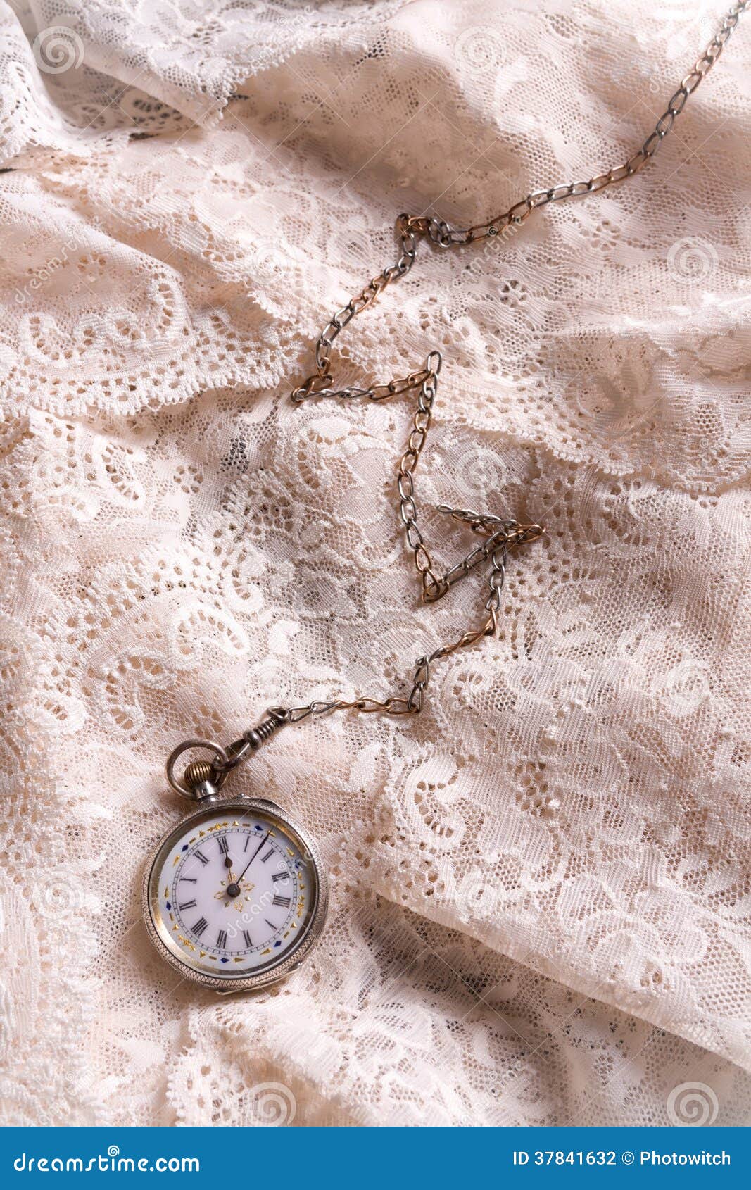Pocket watch on lace stock photo. Image of oldfashioned - 37841632