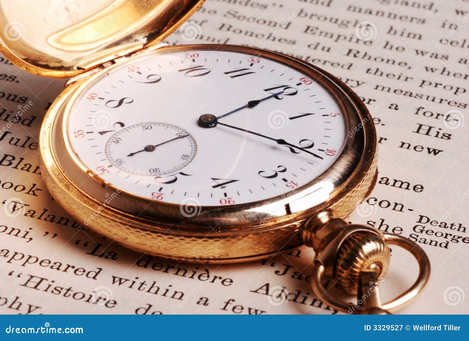 Pocket Watch on Open Book stock image. Image of reflection - 3329527