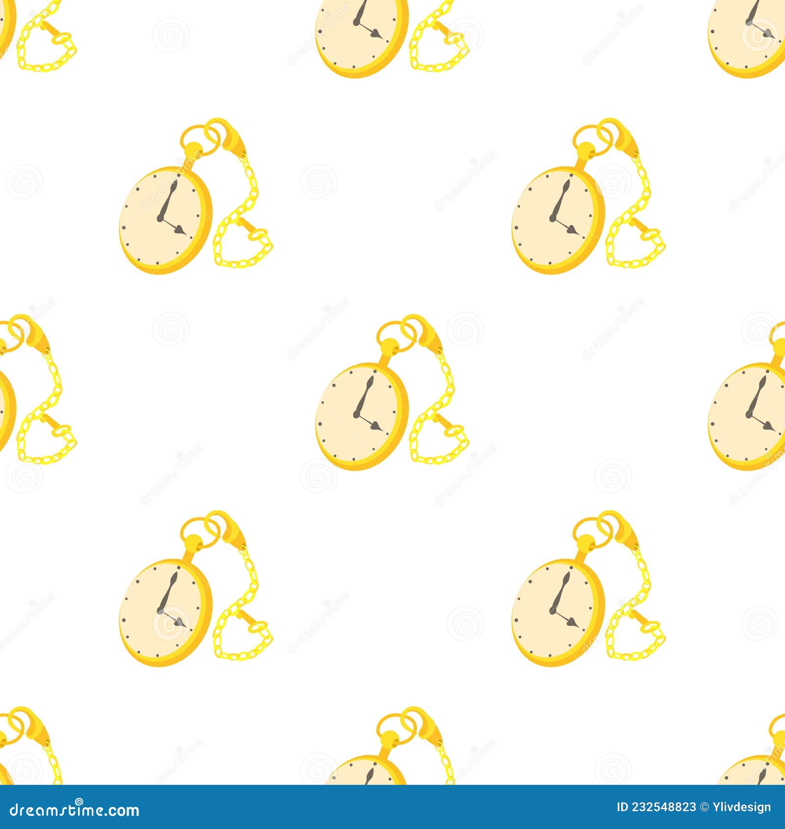 Pocket Watch Pattern Seamless Vector Stock Vector - Illustration of ...