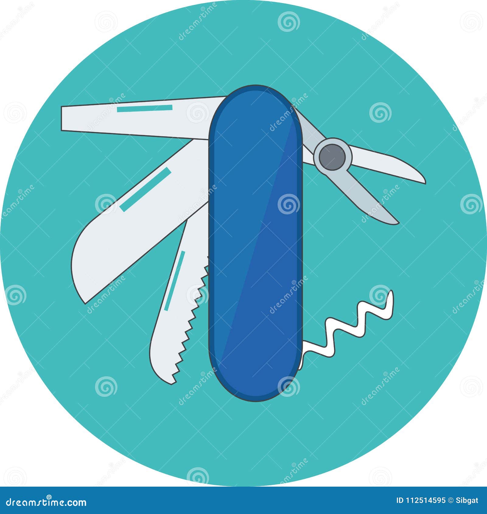 Pocketknife, Multi-tool. Skill, Competence Concept. Flat Design Stock ...