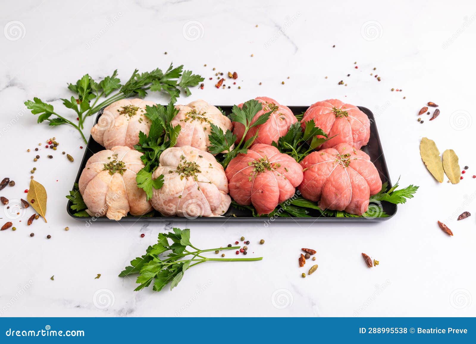 Pockets of fresh raw meat stock photo. Image of poultry - 288995538